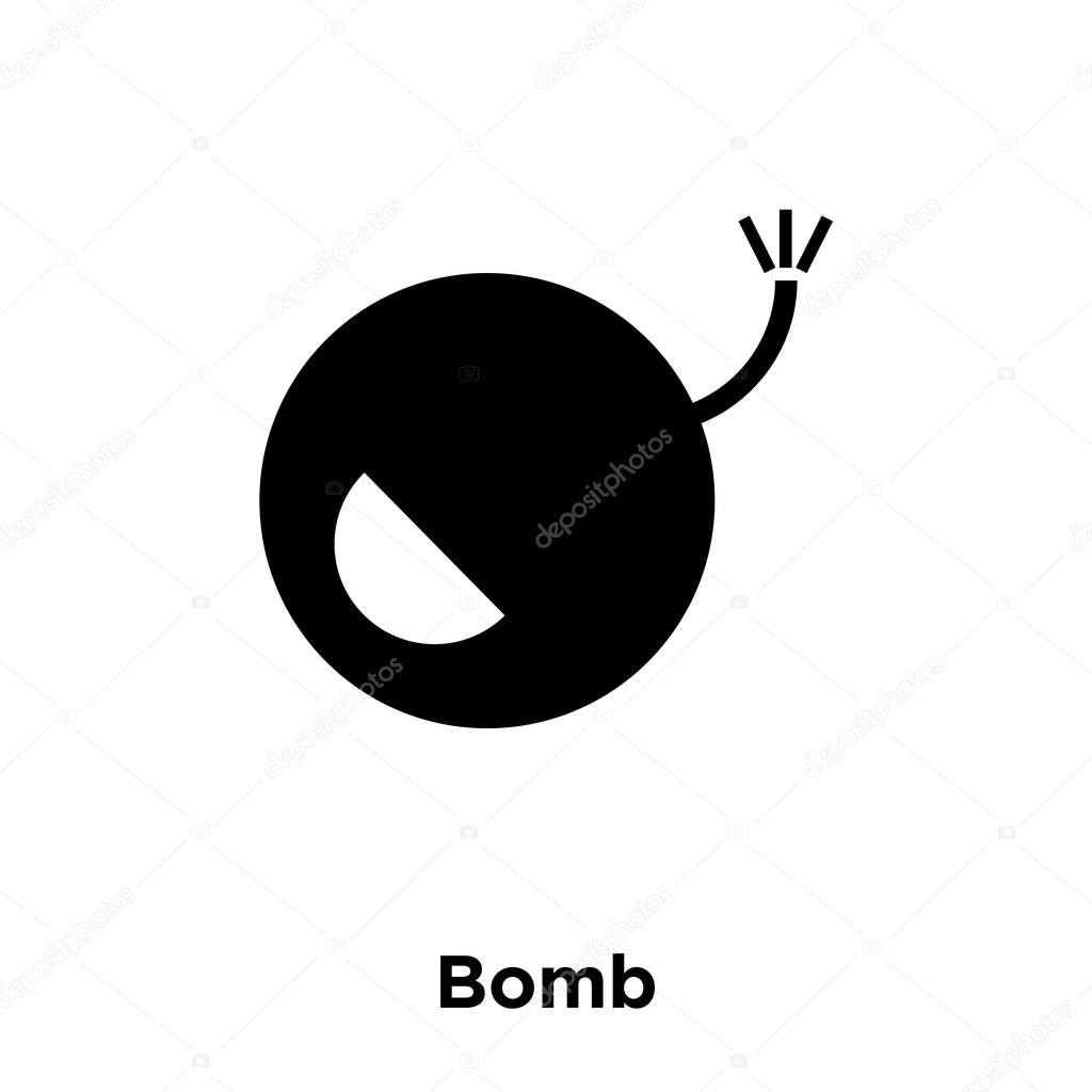 Bomba icono vector aislado sobre fondo blanco, concepto de logotipo de ...