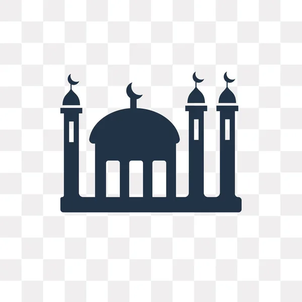 Mosque Icon Black Filled Vector Illustration Mosque Symbol White ...