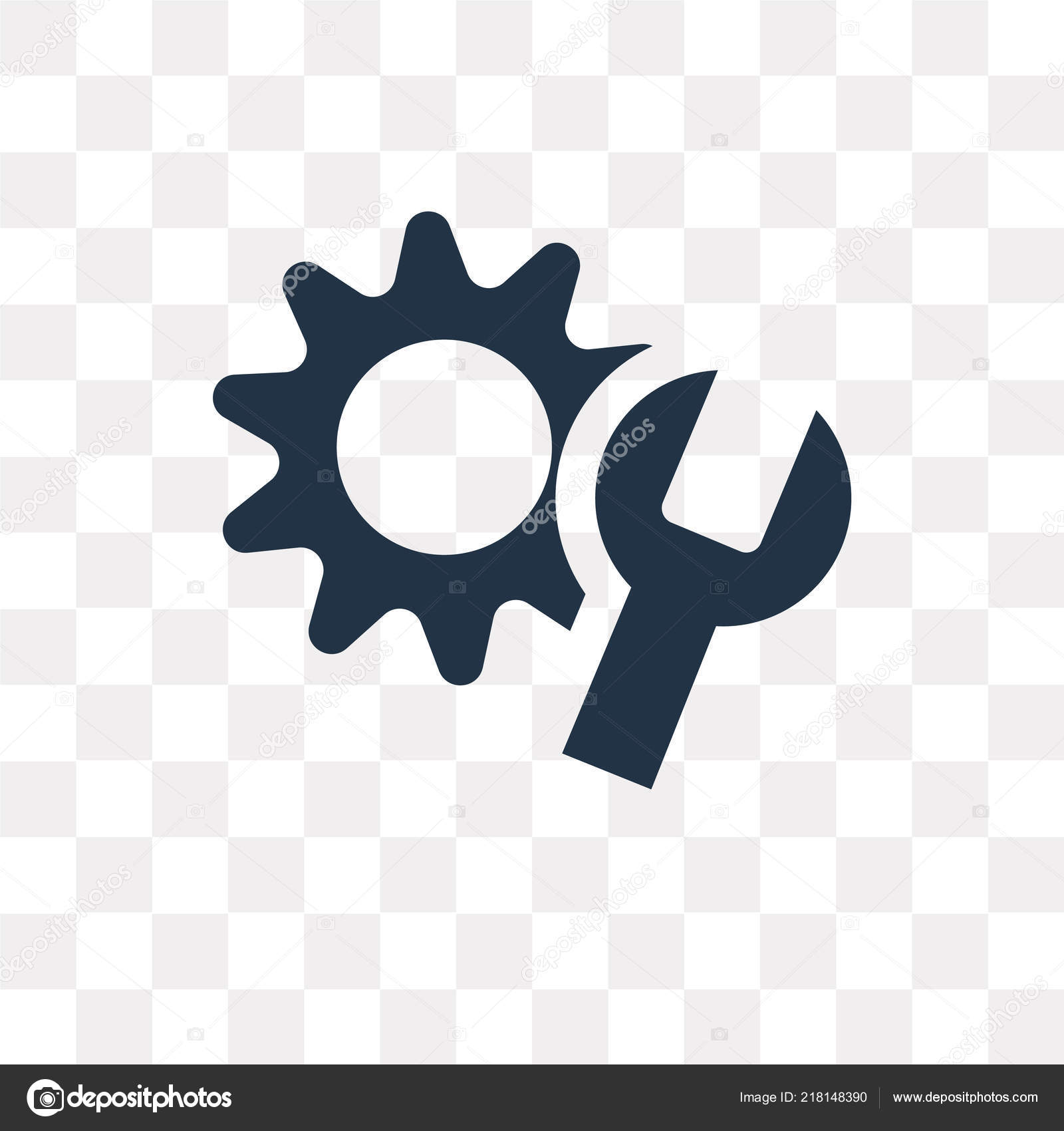 Configuración Icono Vector Aislado Fondo Transparente Concepto ...