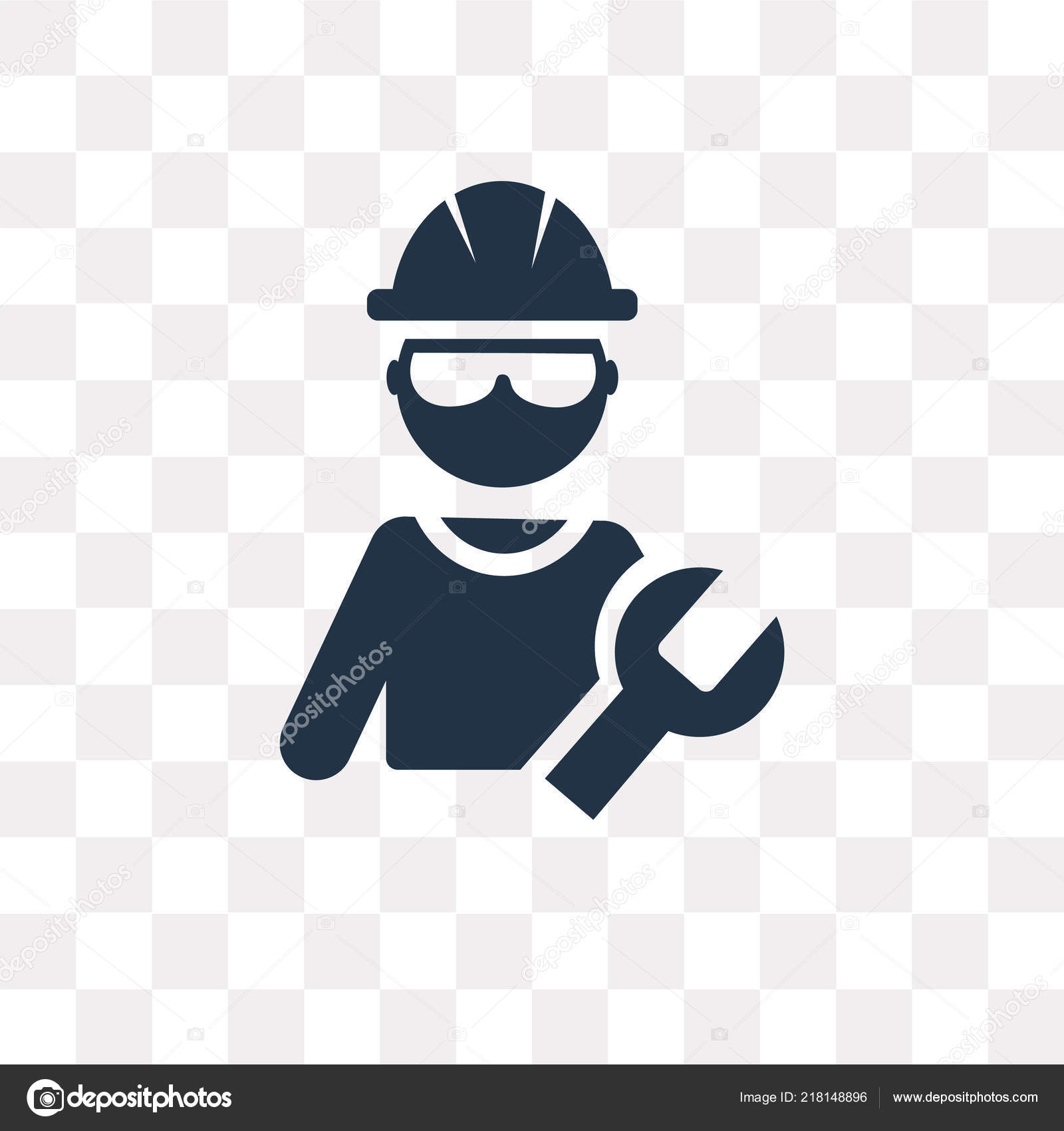 Worker Vector Icon Isolated Transparent Background Worker Transparency ...