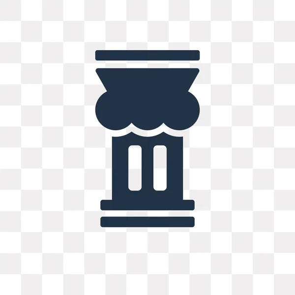 Pillar vector icon isolated on transparent background, Pillar ...