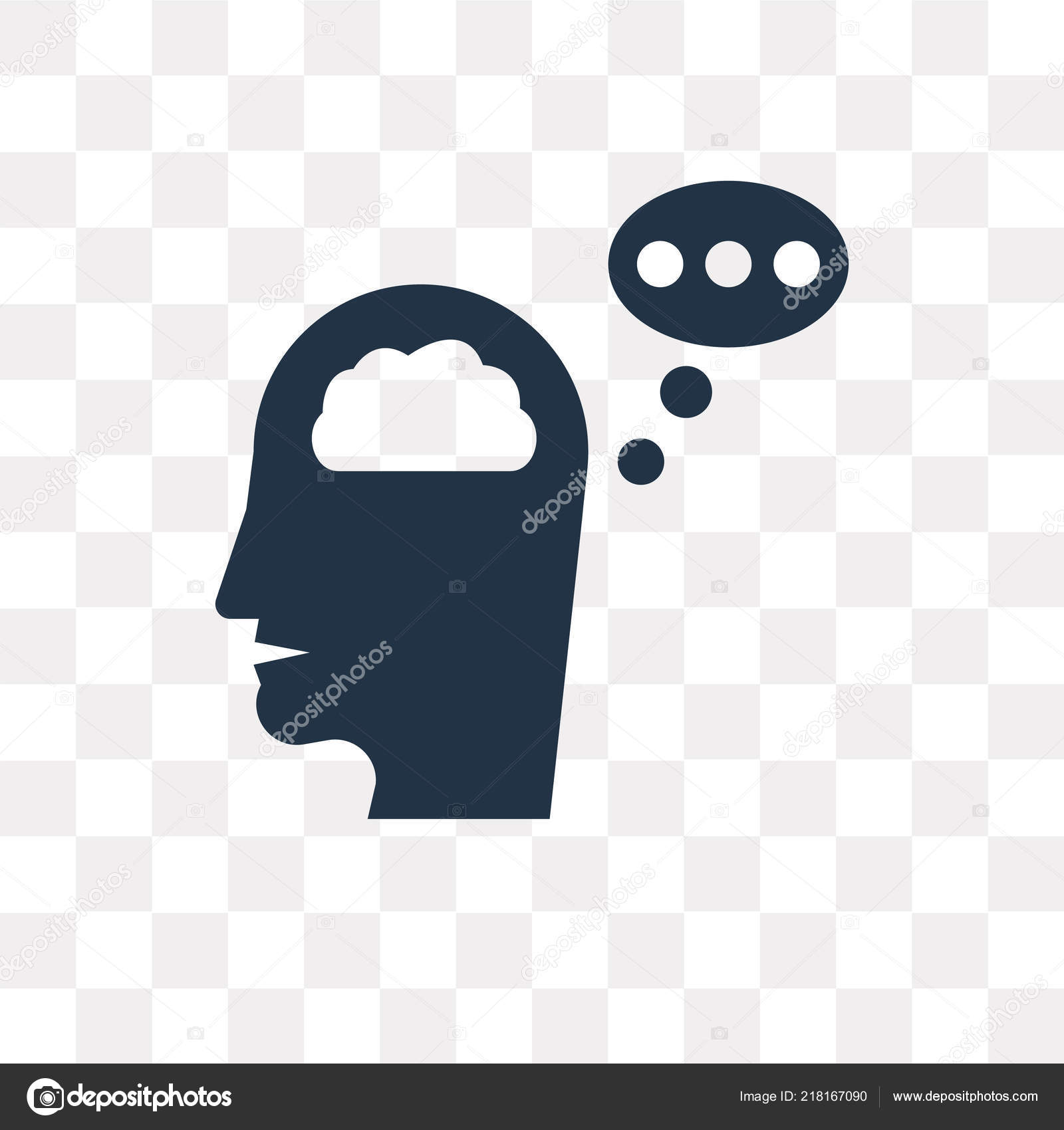 Thinking Vector Icon Isolated Transparent Background Thinking ...