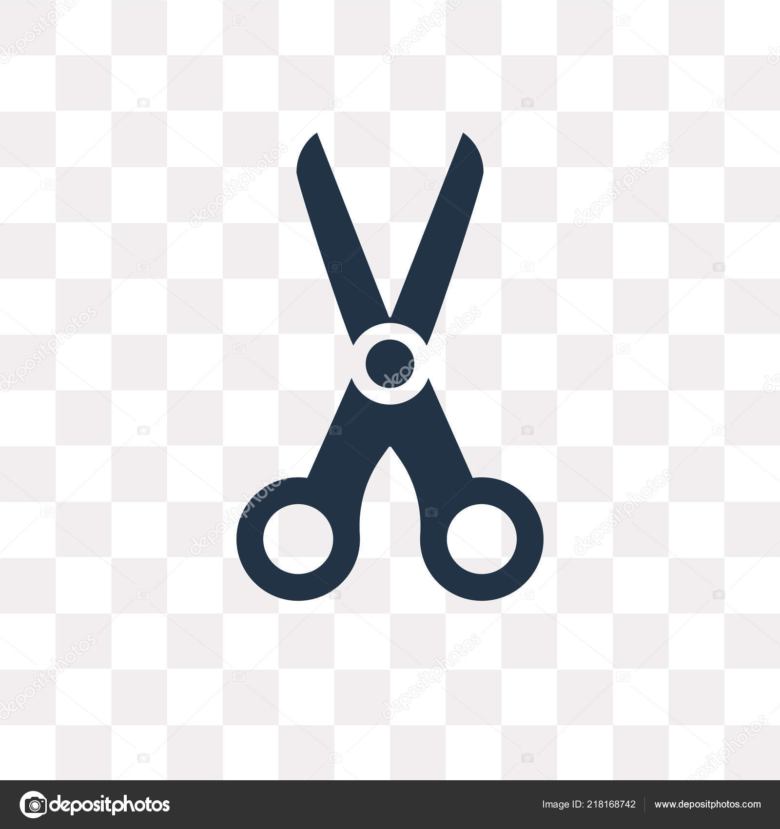 Scissors Vector Icon Isolated Transparent Background Scissors ...