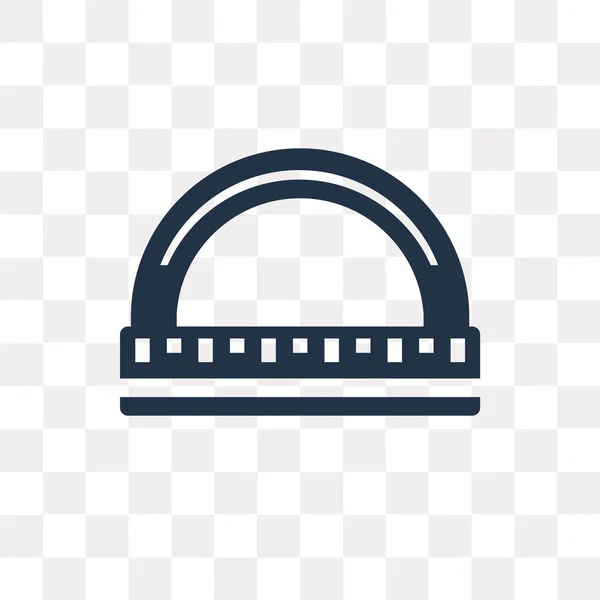 Protractor vector icon isolated on transparent background, Protractor ...