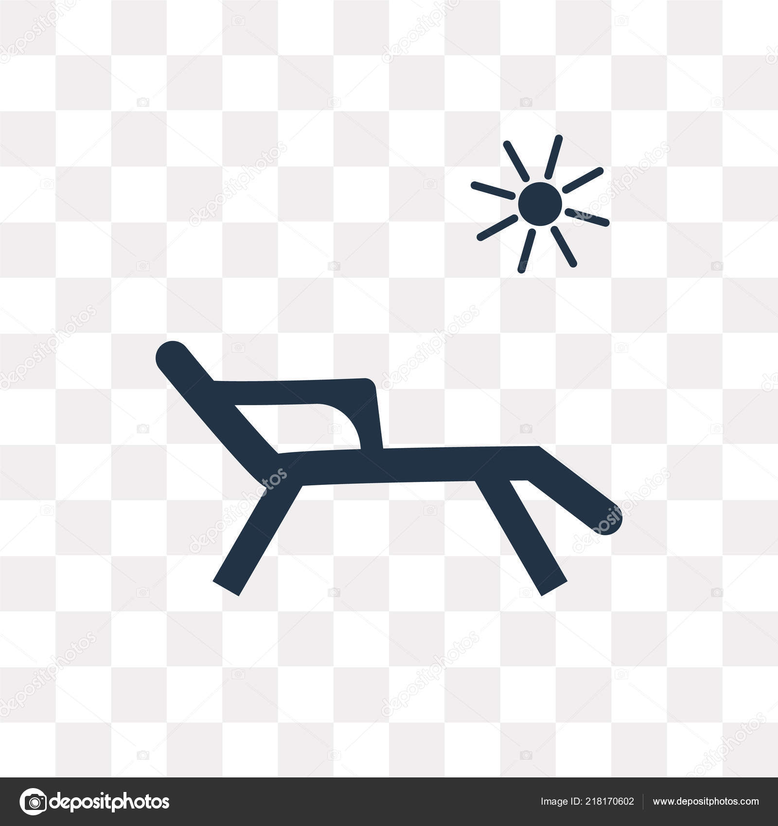 Sunbed Vector Icon Isolated Transparent Background Sunbed Transparency ...