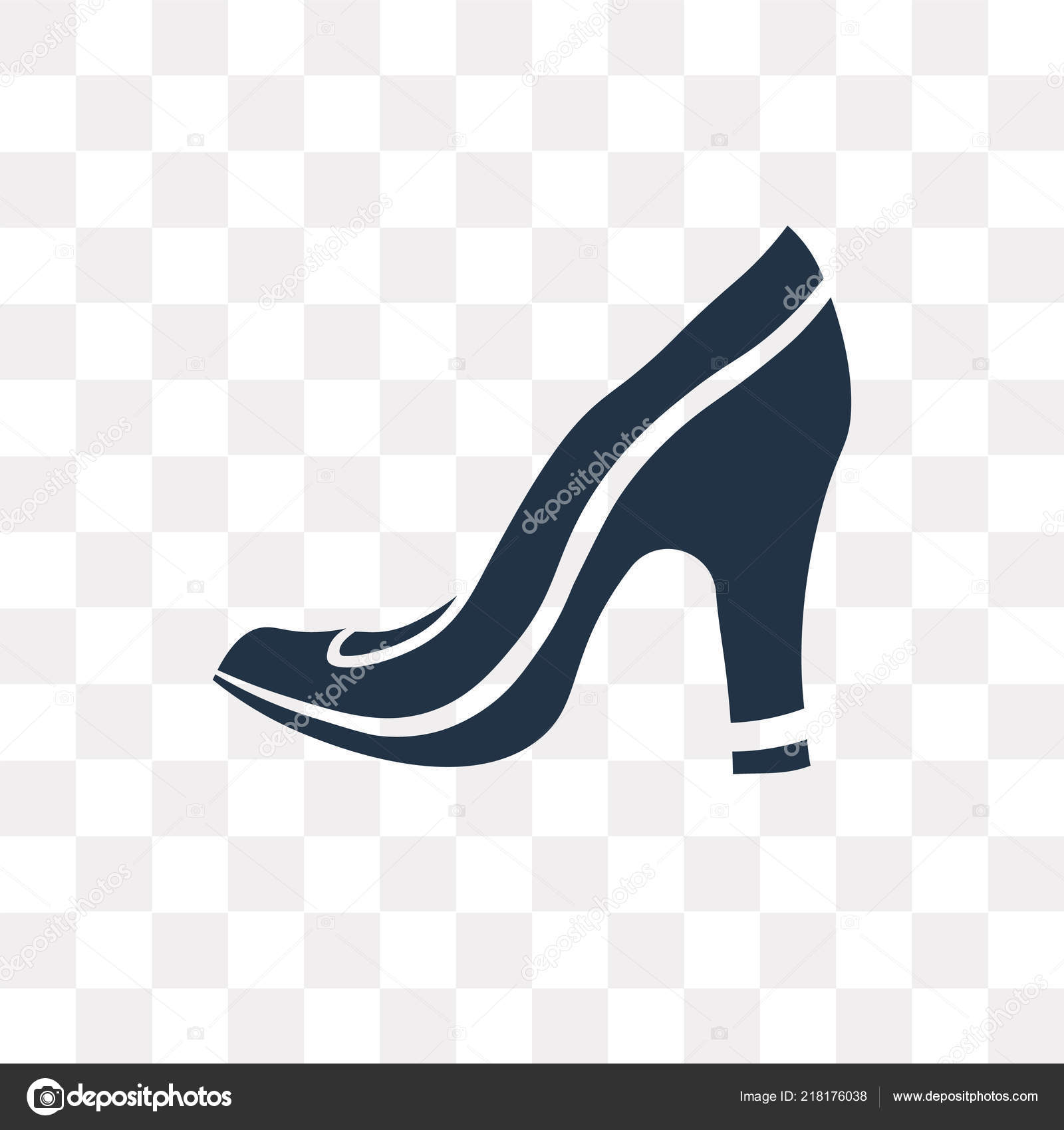 Icono Vector Tacones Altos Aislados Fondo Transparente Concepto ...