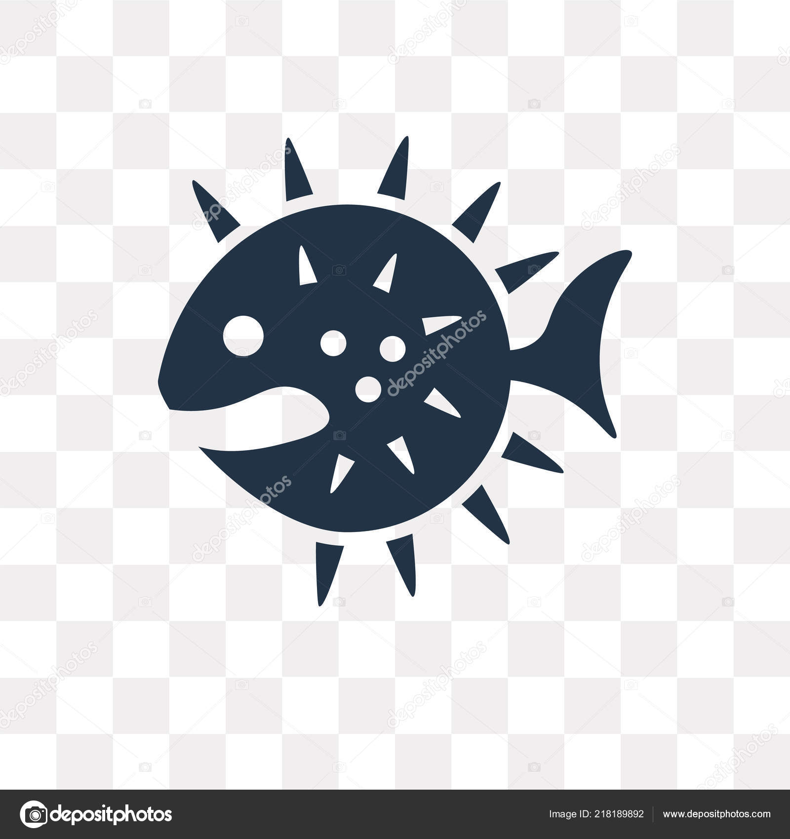 Fish Vector Icon Isolated Transparent Background Fish Transparency ...