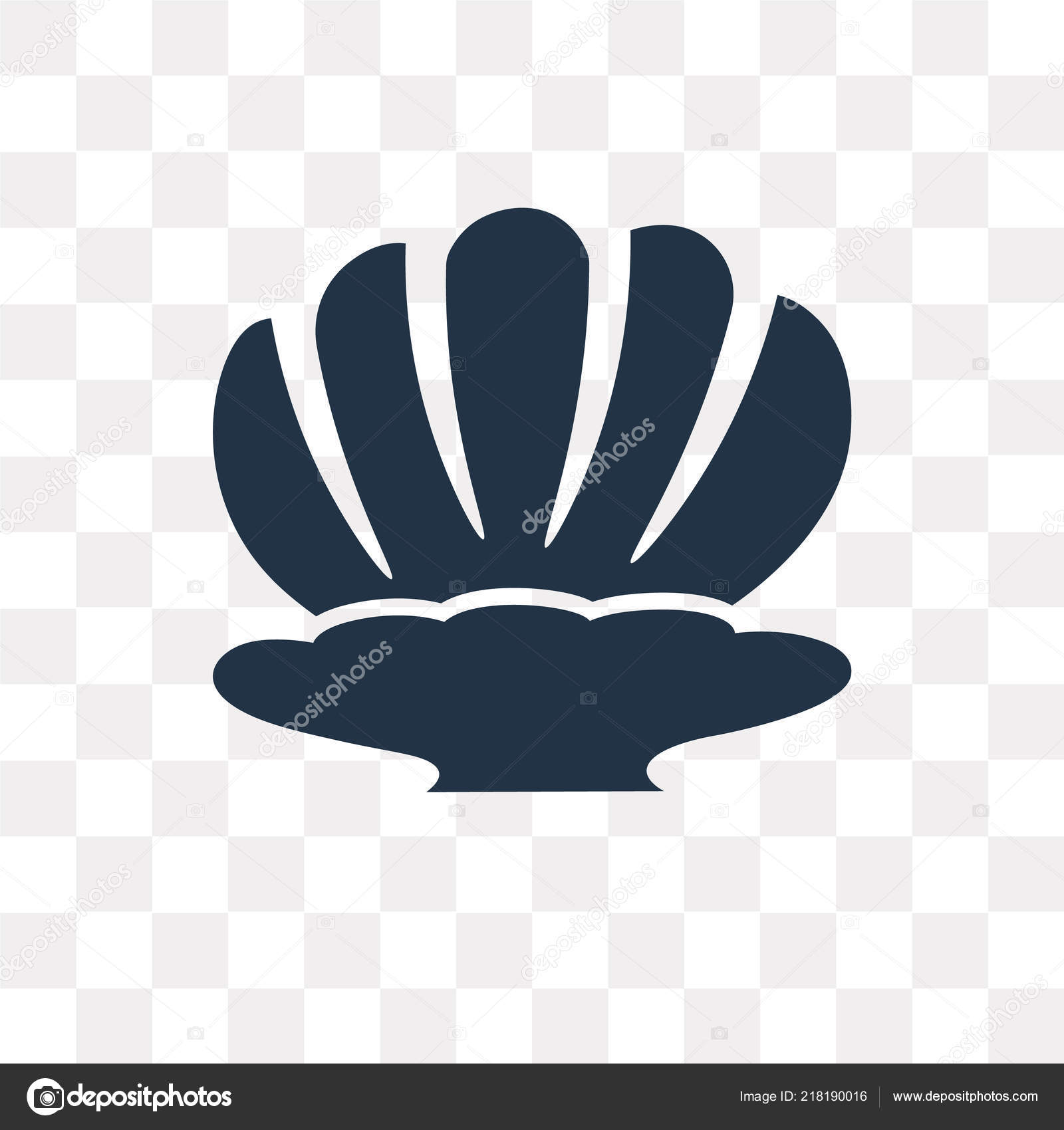Seashell Vector Icon Isolated Transparent Background Seashell ...