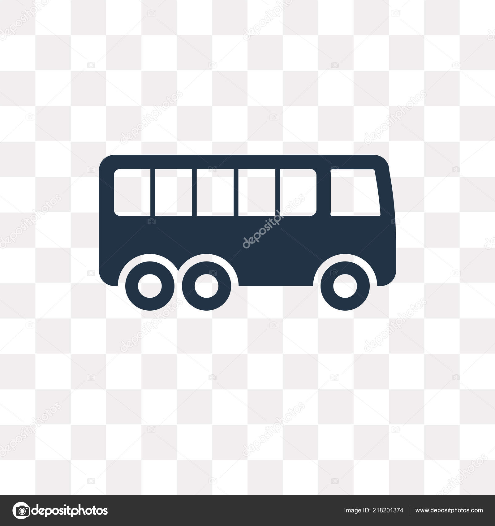 Bus Vector Icon Isolated Transparent Background Bus Transparency ...