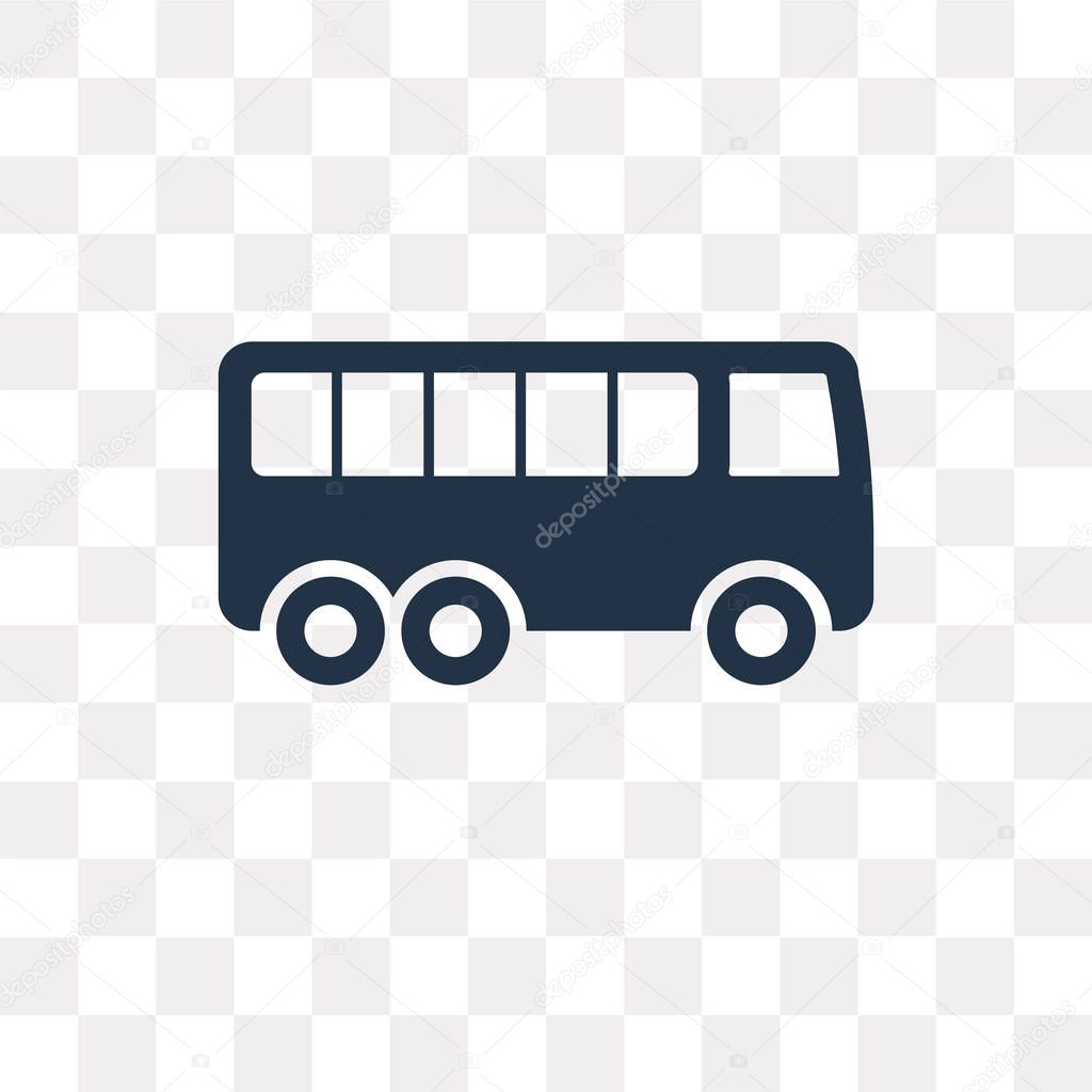 Icono de vector de bus aislado en fondo transparente, concepto de ...