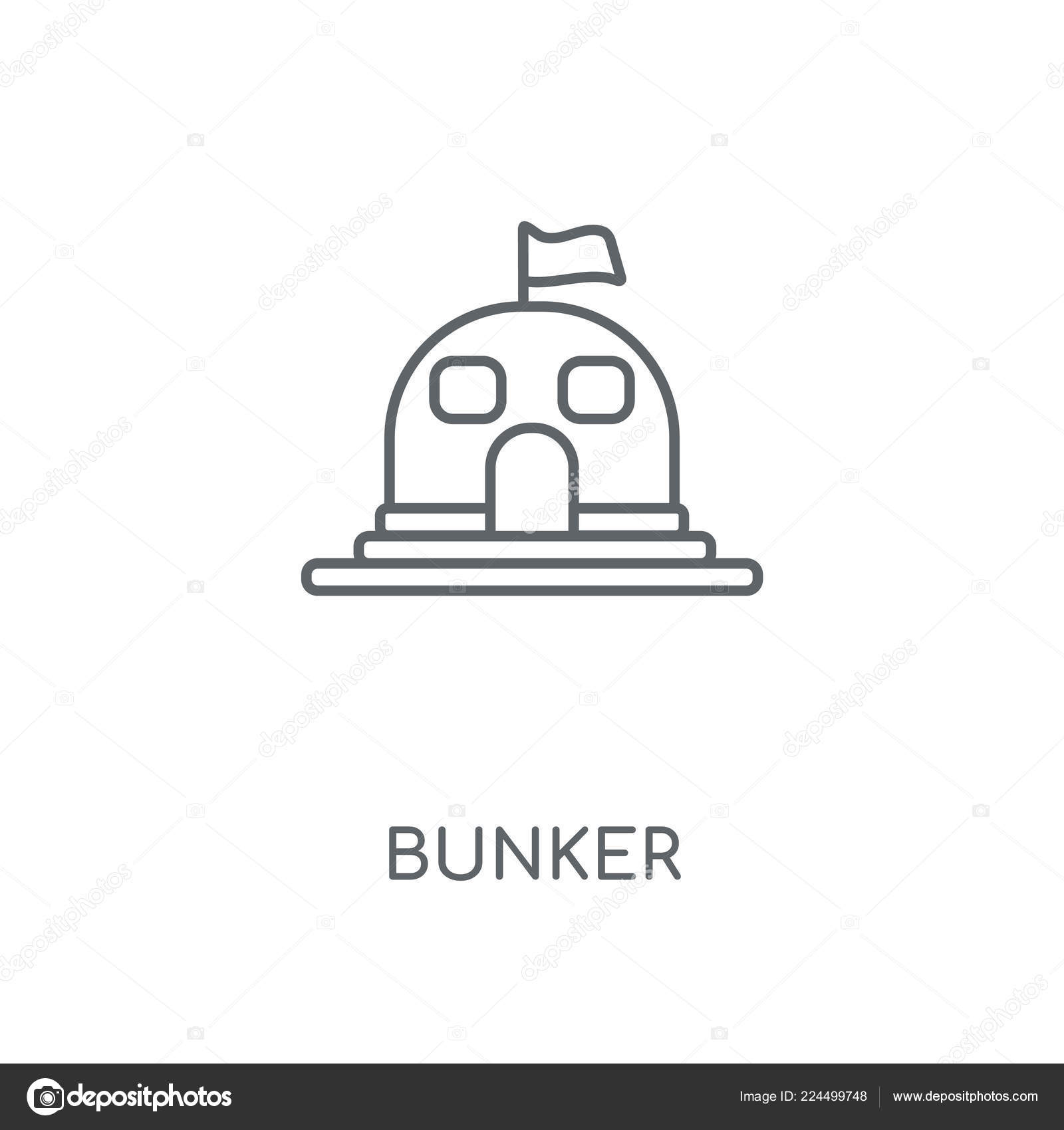 Bunker Linear Icon Bunker Concept Stroke Symbol Design Thin Graphic ...