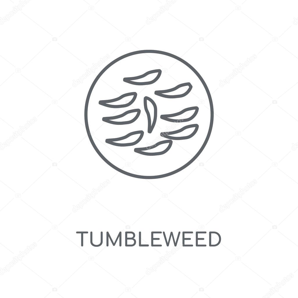 Icono lineal de Tumbleweed. Diseño de símbolo de trazo de concepto de Tumbleweed. Elementos ...