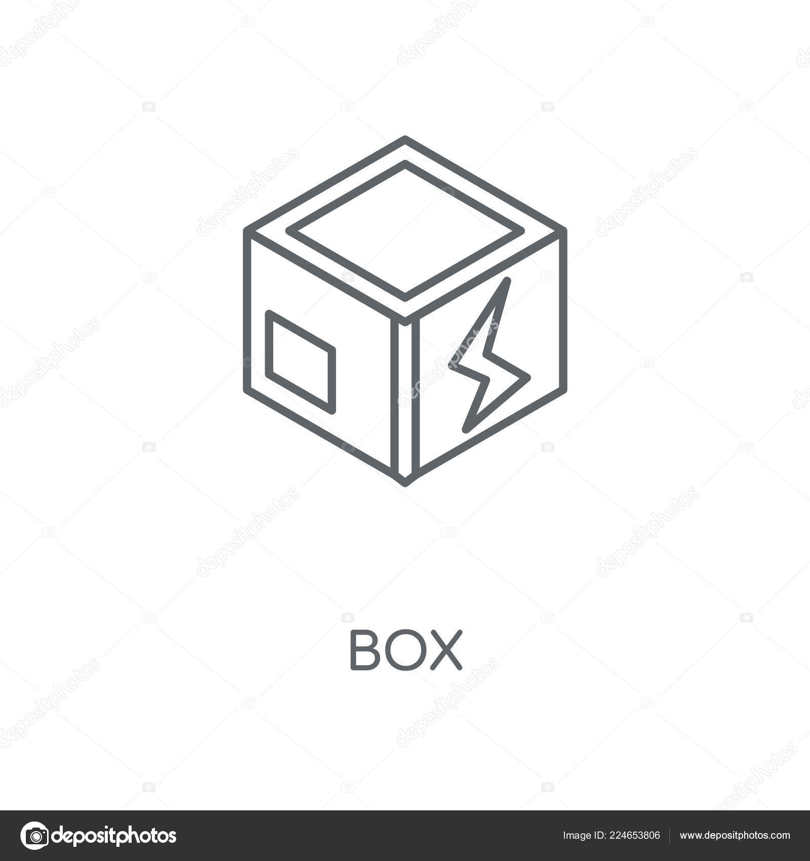 Box Linear Icon Box Concept Stroke Symbol Design Thin Graphic Stock ...
