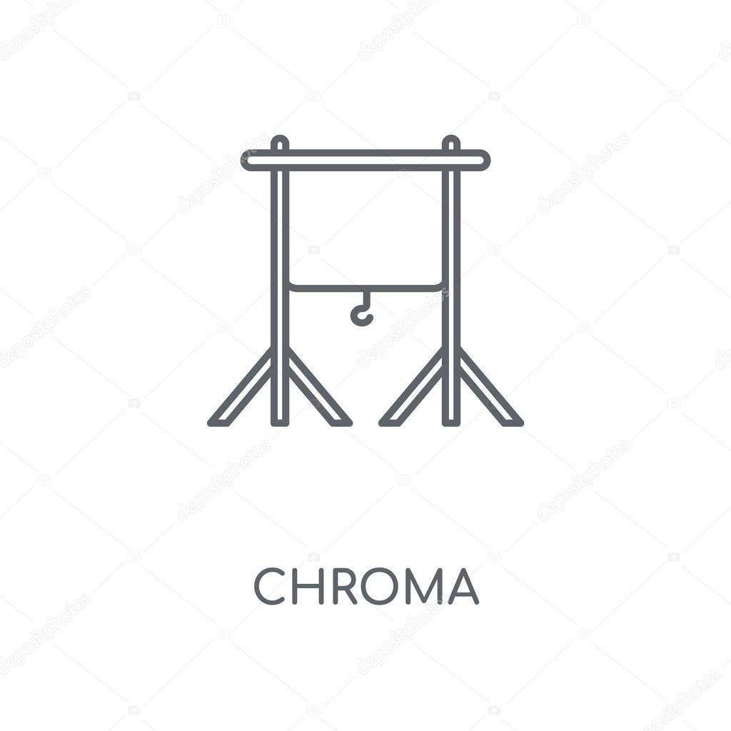 Icono lineal de croma. Diseño de símbolo de trazo de concepto de croma ...