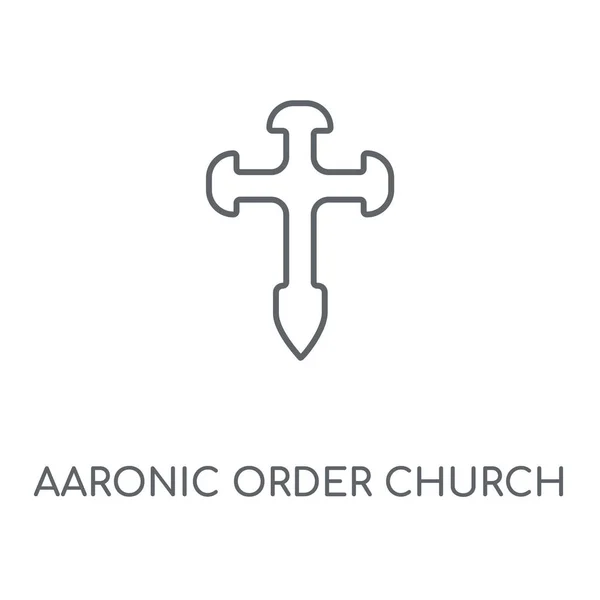Aaronic Order Iglesia icono lineal. Aaronic Order Diseño de símbolo de ...