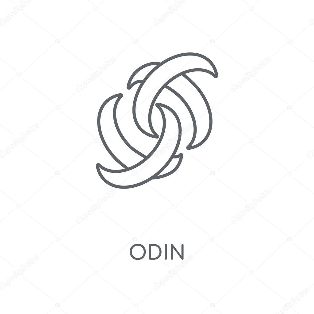 Icono lineal de Odin. Diseño de símbolo de carrera de concepto Odin ...