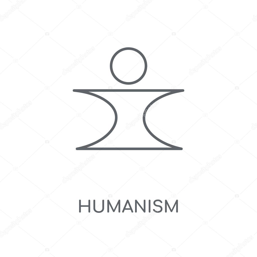 Icono lineal del humanismo. Diseño de símbolo de carrera de concepto ...