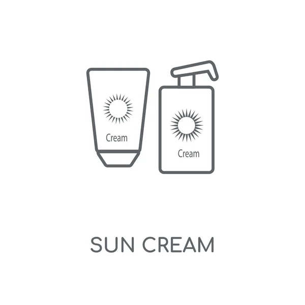 Sun Cream Vector Outline Icon Isolated Transparent Background High ...