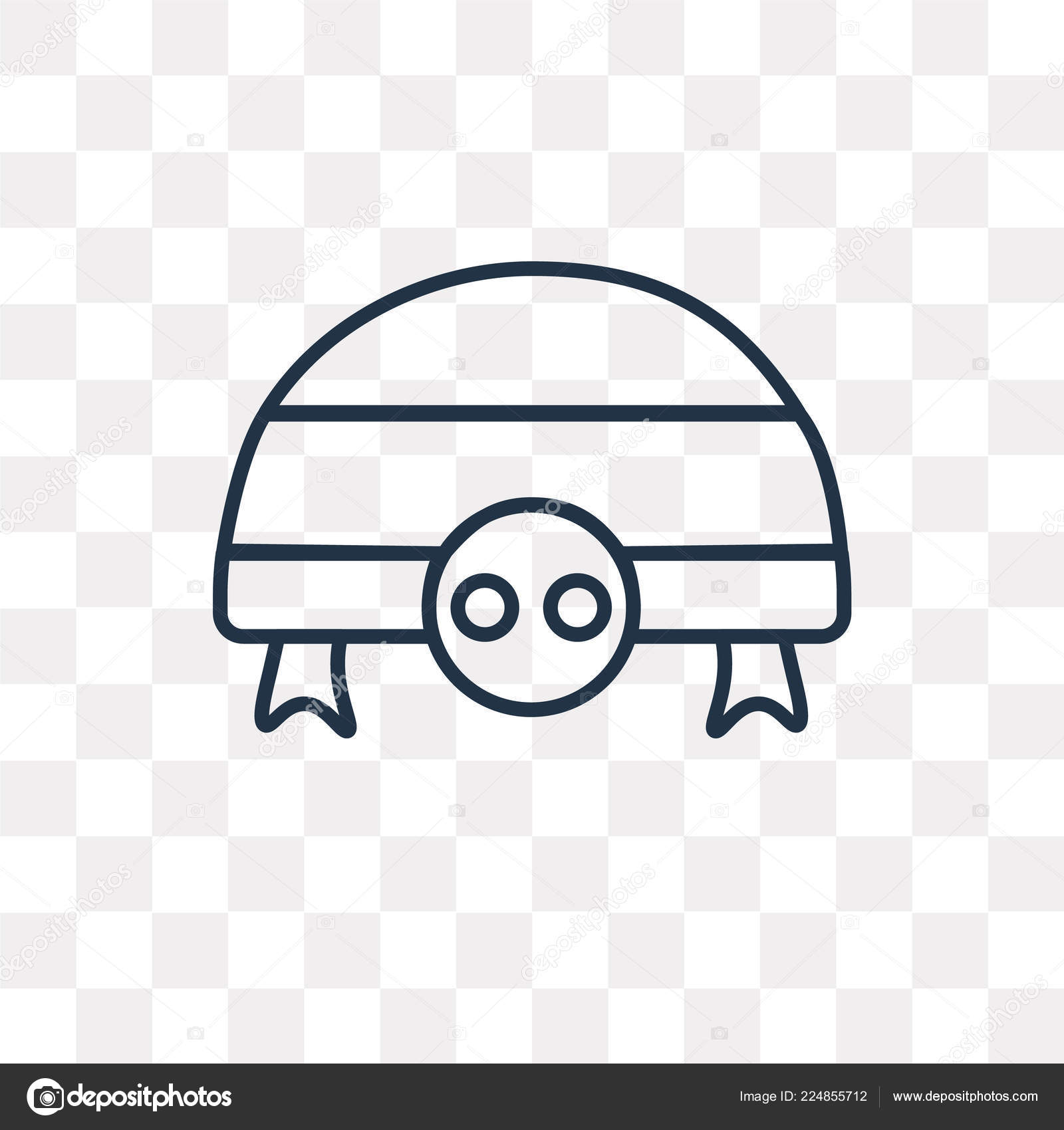 Turtle Vector Outline Icon Isolated Transparent Background High Quality ...