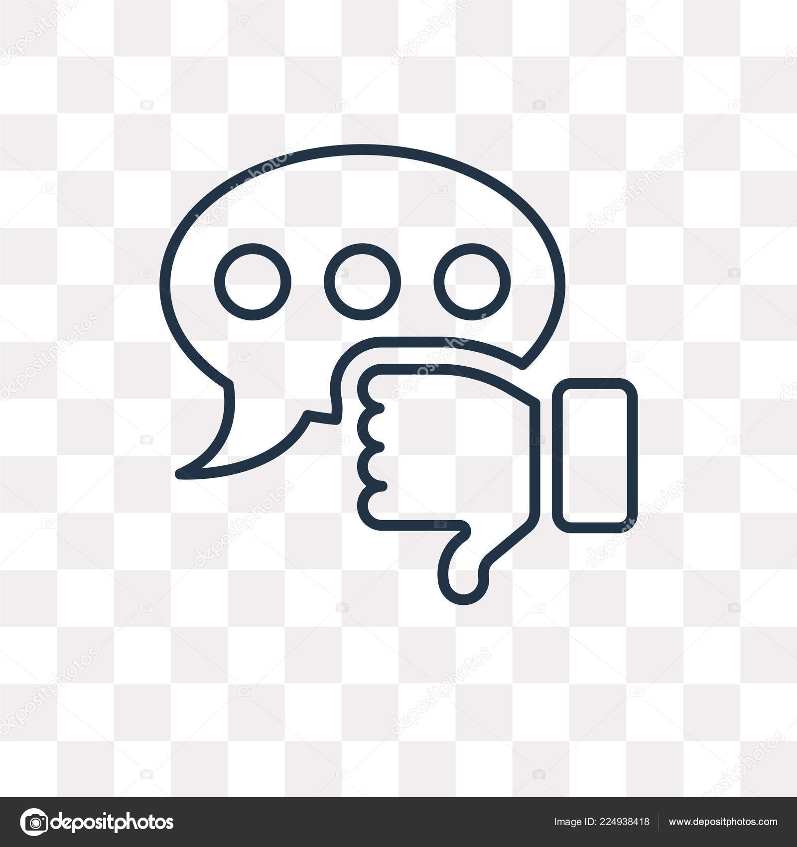 Mala Revisión Vector Esquema Icono Aislado Sobre Fondo Transparente ...