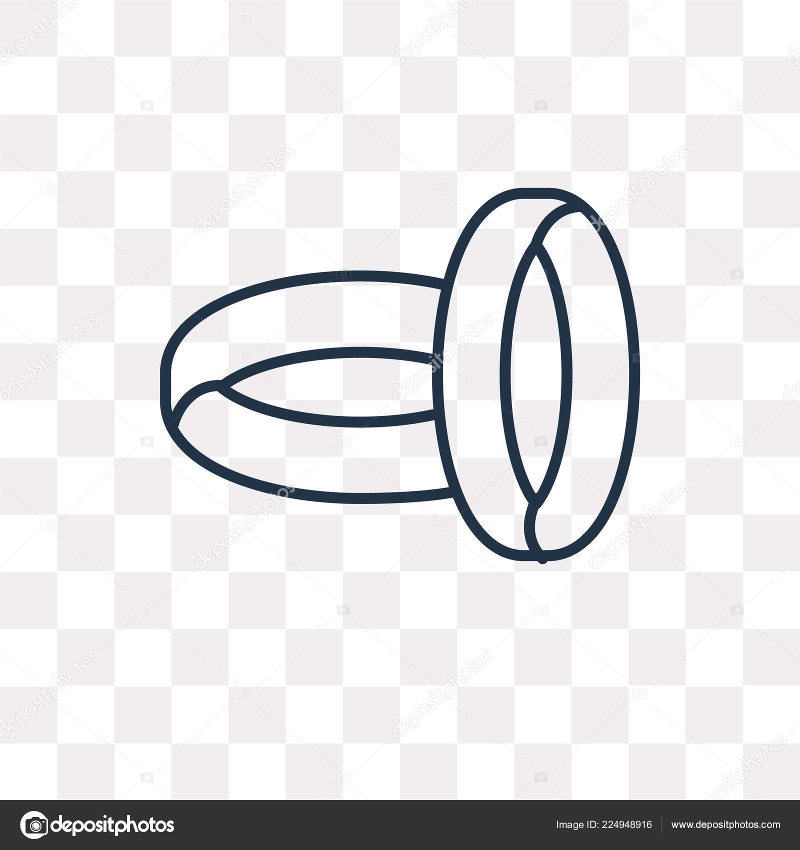 Ring Vector Outline Icon Isolated Transparent Background High Quality ...