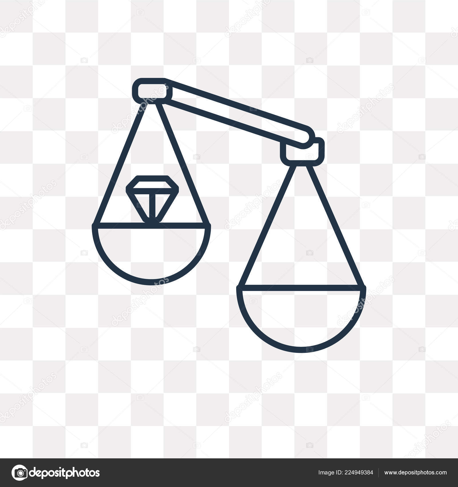 Roman Scale Vector Outline Icon Isolated Transparent Background High ...