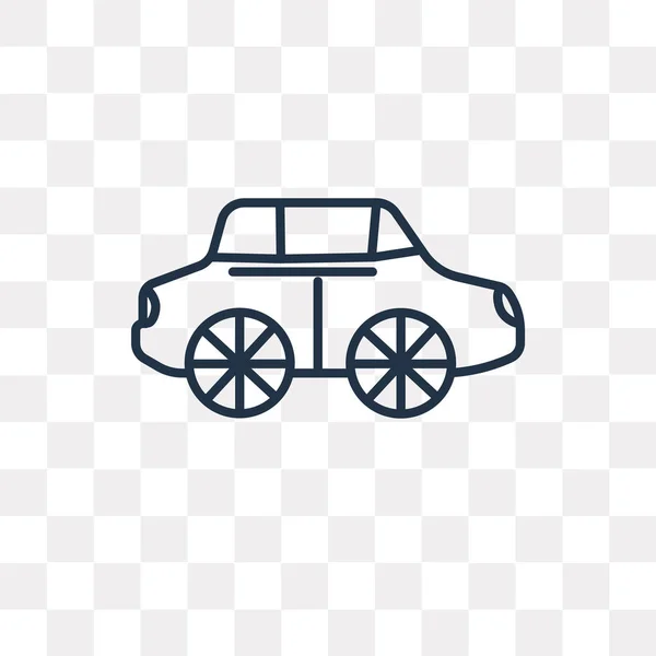 Icono Contorno Vector Vista Frontal Del Coche Aislado Fondo Transparente Vector de stock por ...