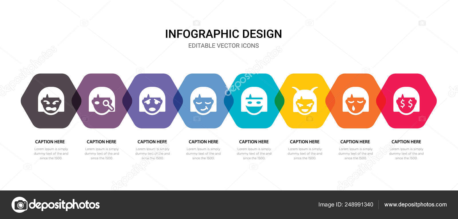 Simple set of rich, crying, evil, ninja icons, contains such as Stock ...