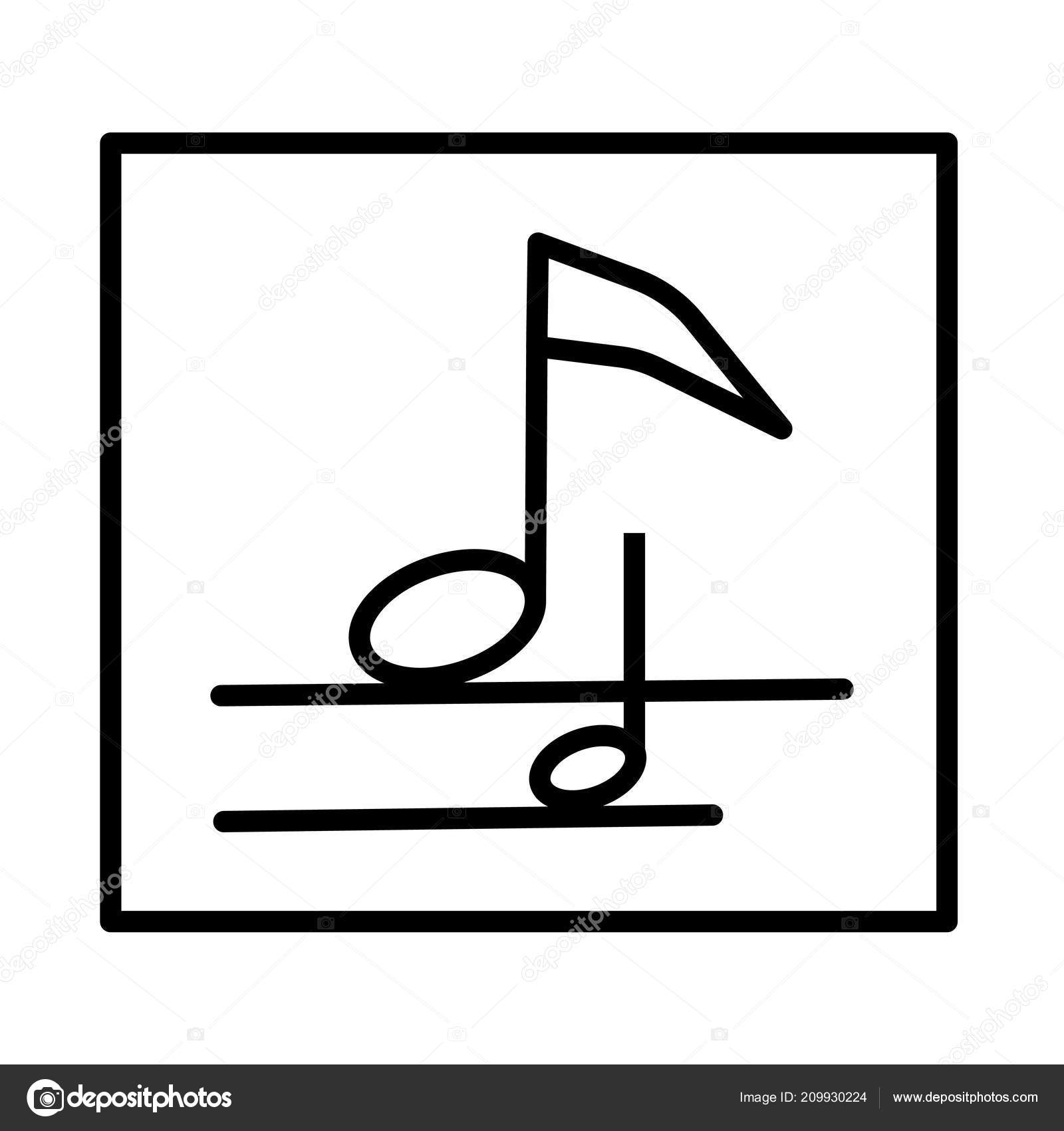 Eighth Note Icon Vector Isolated White Background Your Web Mobile Stock ...