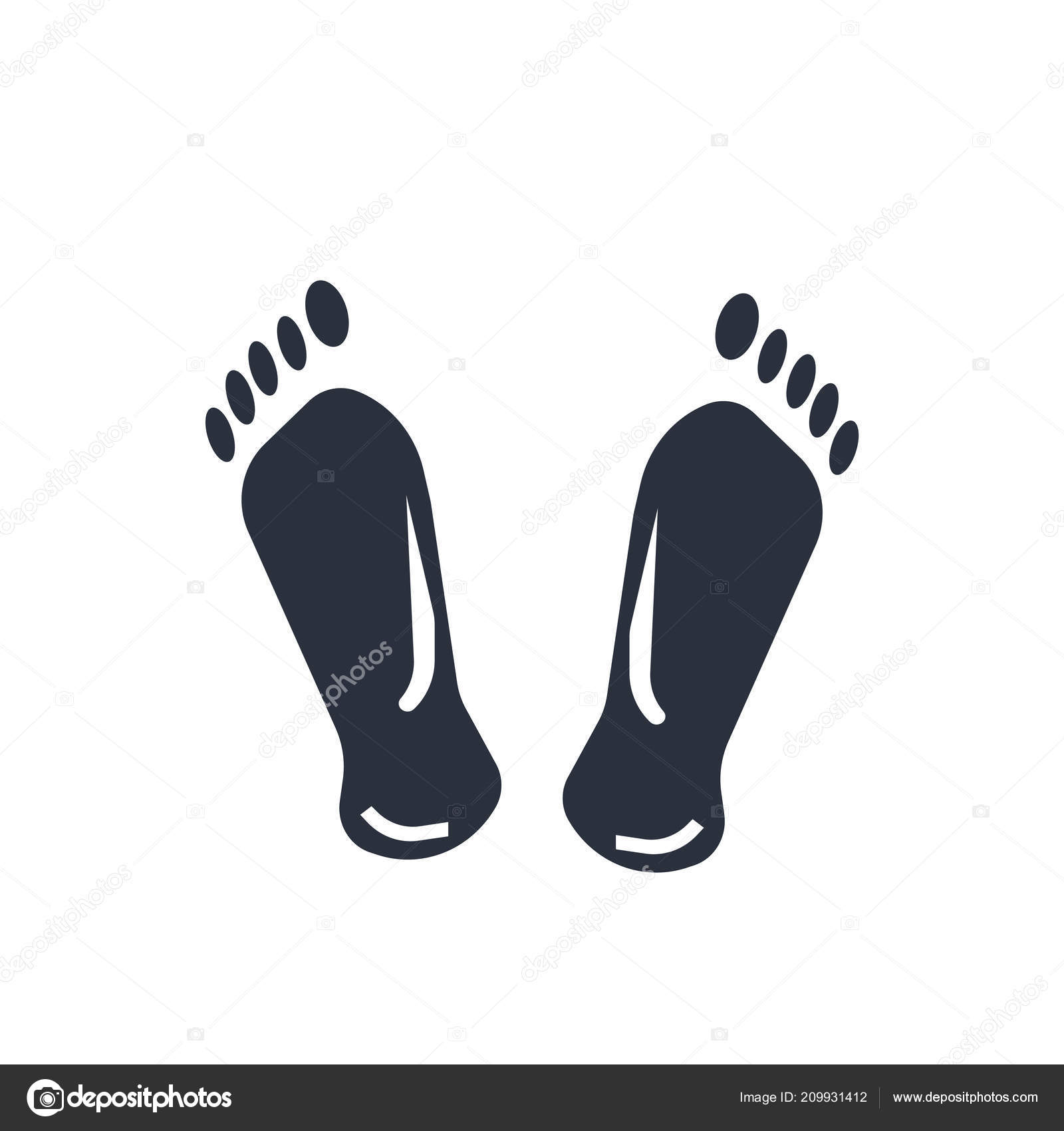 Human Feet Shape Icon Vector Isolated White Background Your Web Stock ...