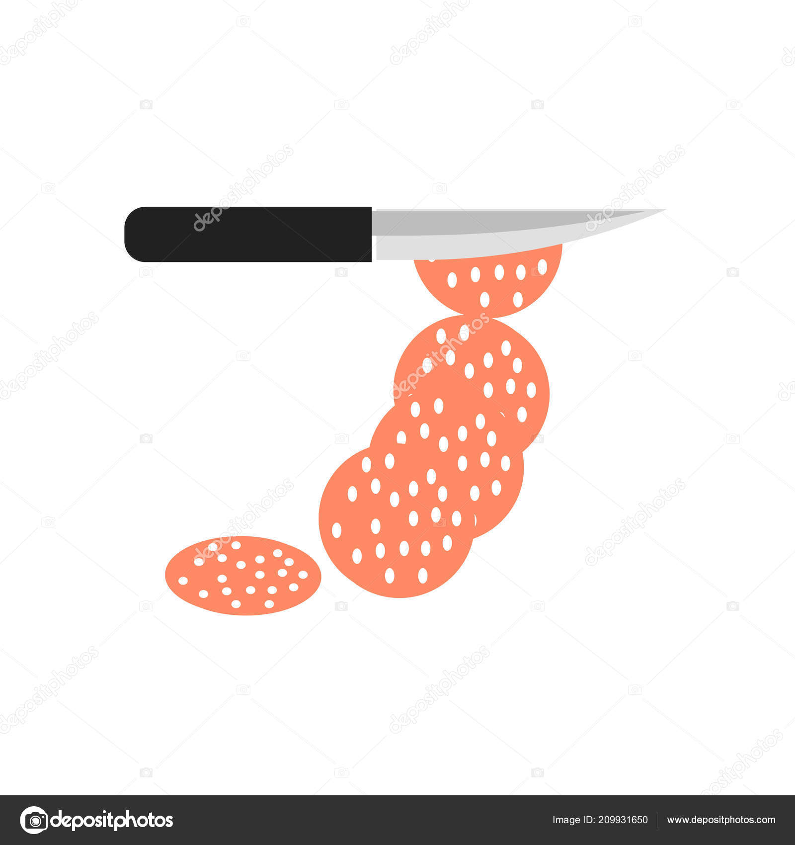 Chop Icon Vector Isolated White Background Your Web Mobile App Stock ...