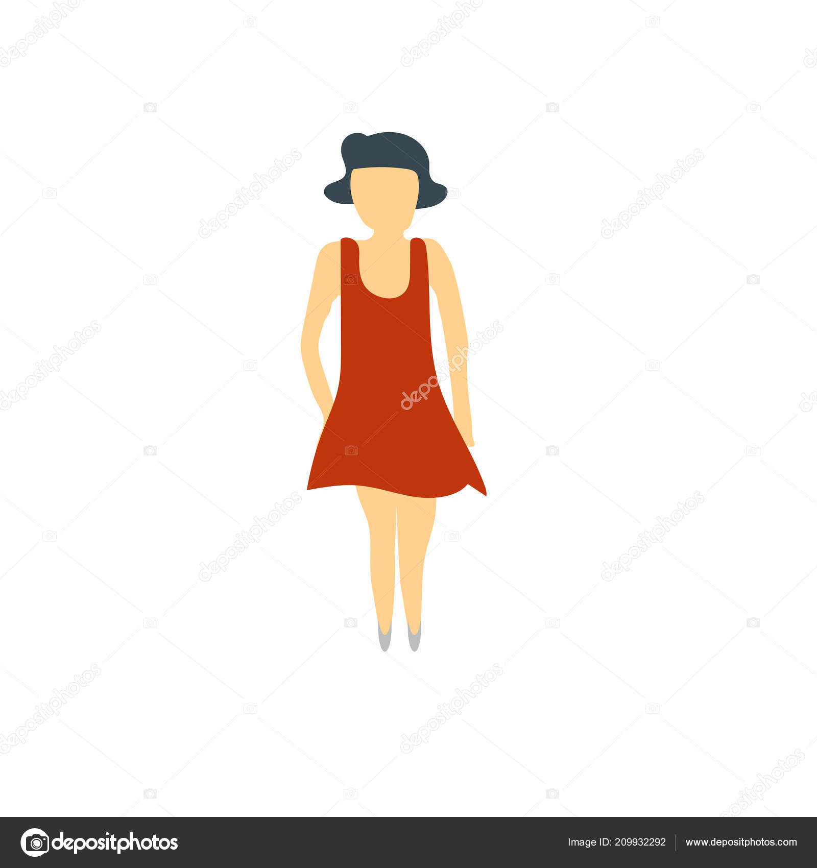 Woman Standing Vector Vector Isolated White Background Your Web Mobile ...
