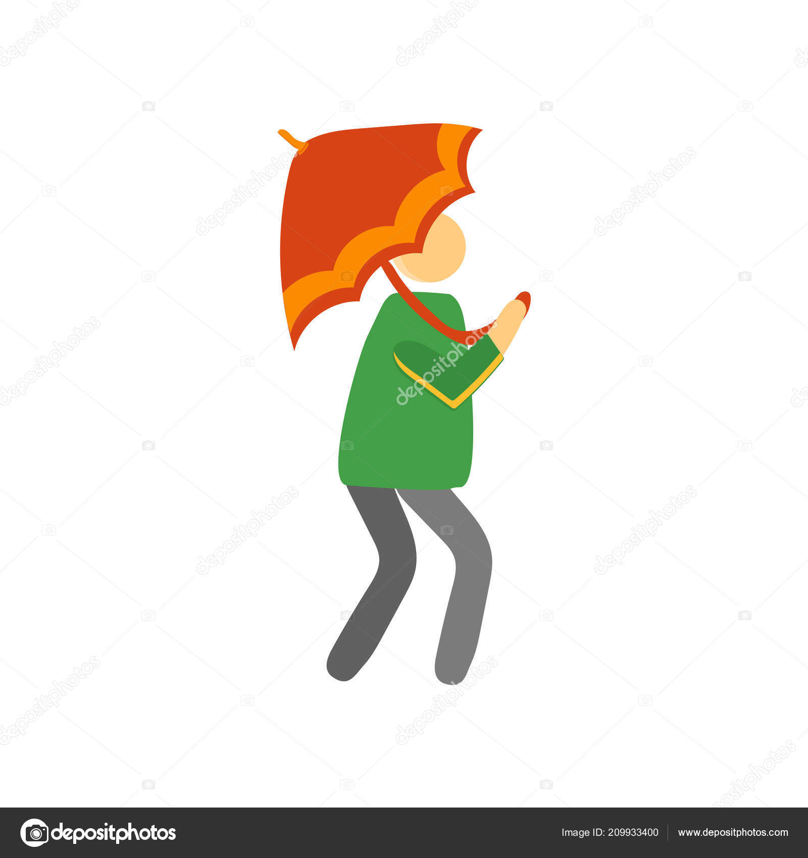 Raining Icon Vector Isolated White Background Your Web Mobile App Stock ...