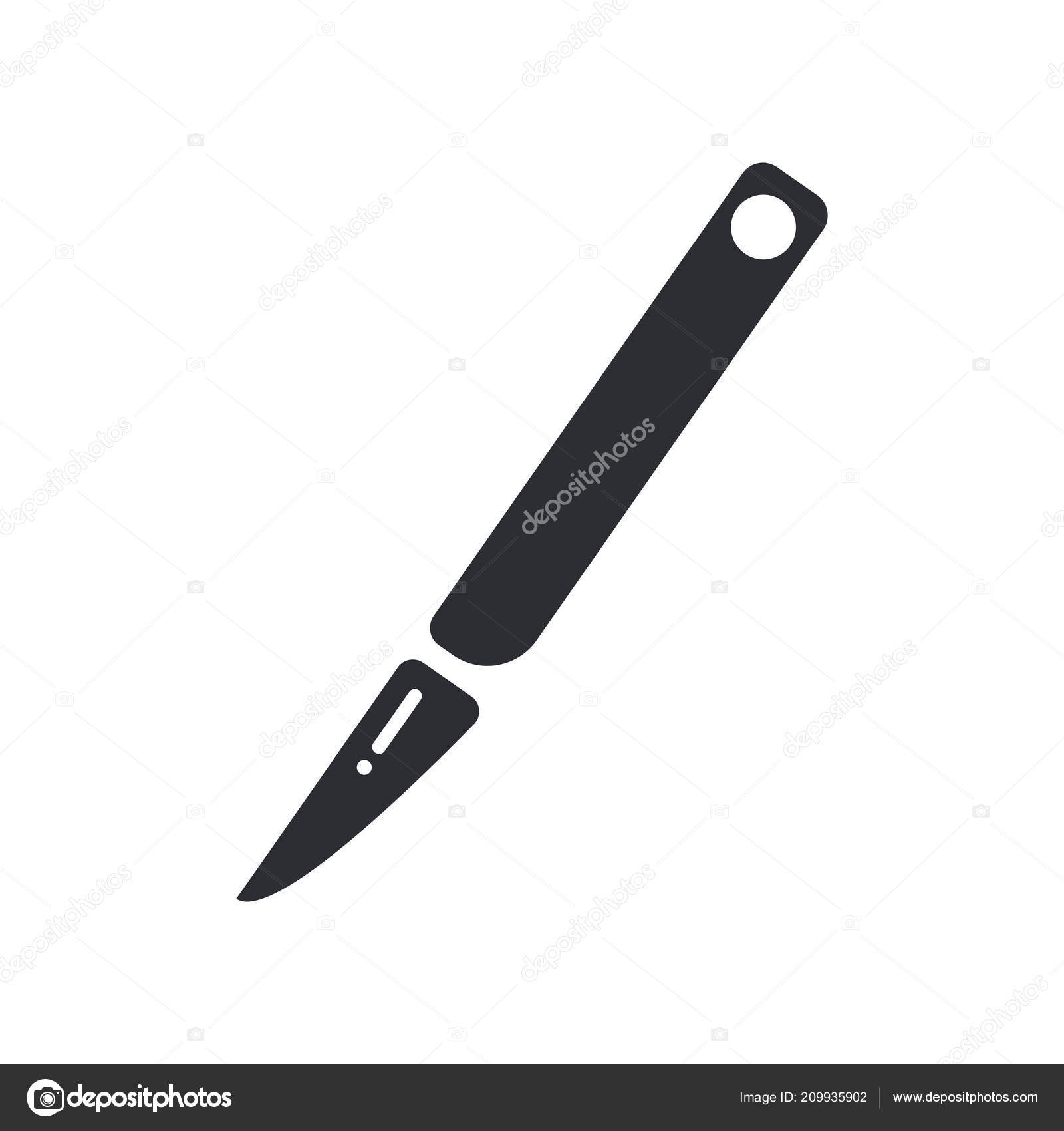Scalpel icon vector sign and symbol isolated on white background Stock ...