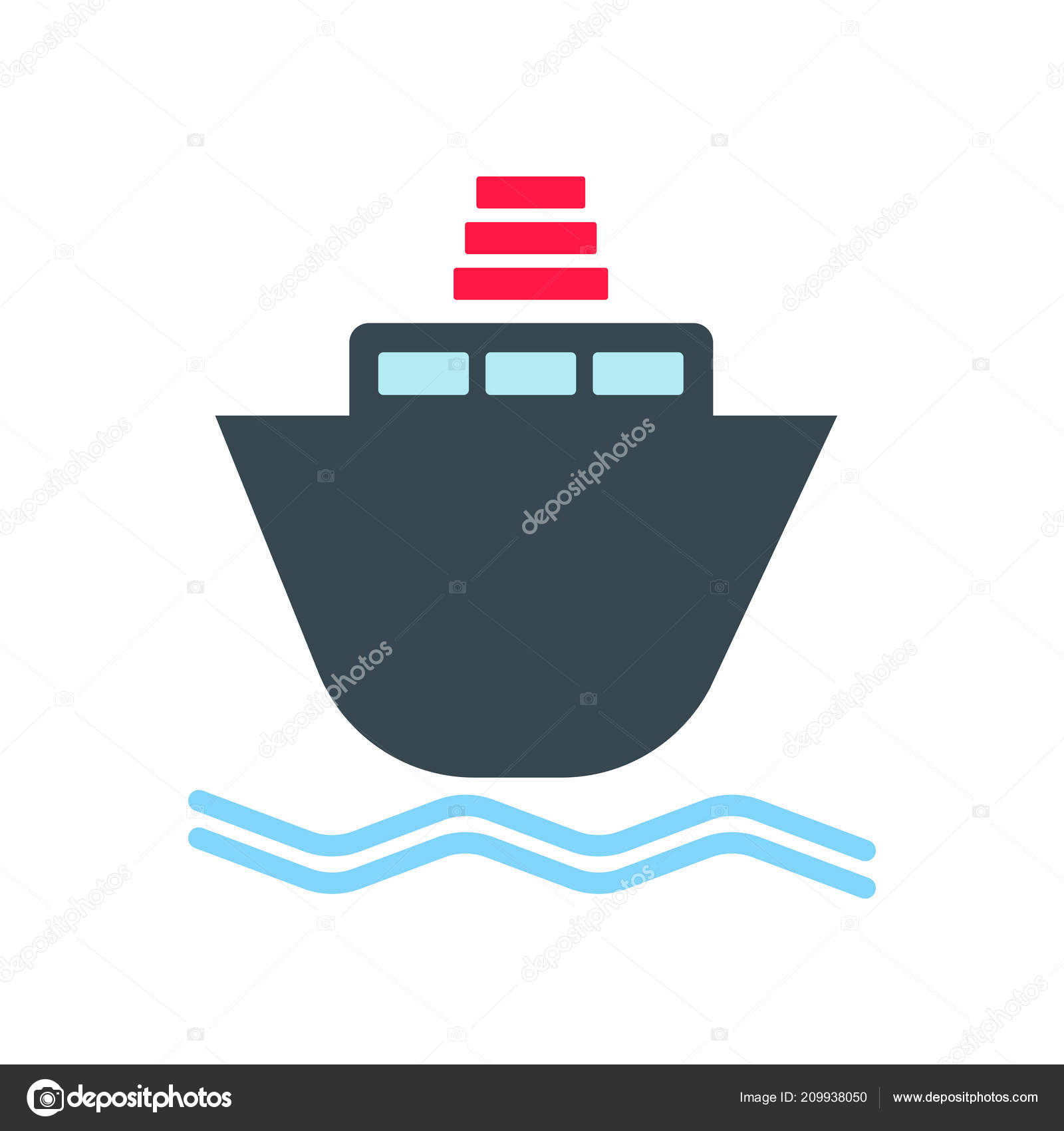 Ship Icon Vector Isolated White Background Your Web Mobile App Stock ...