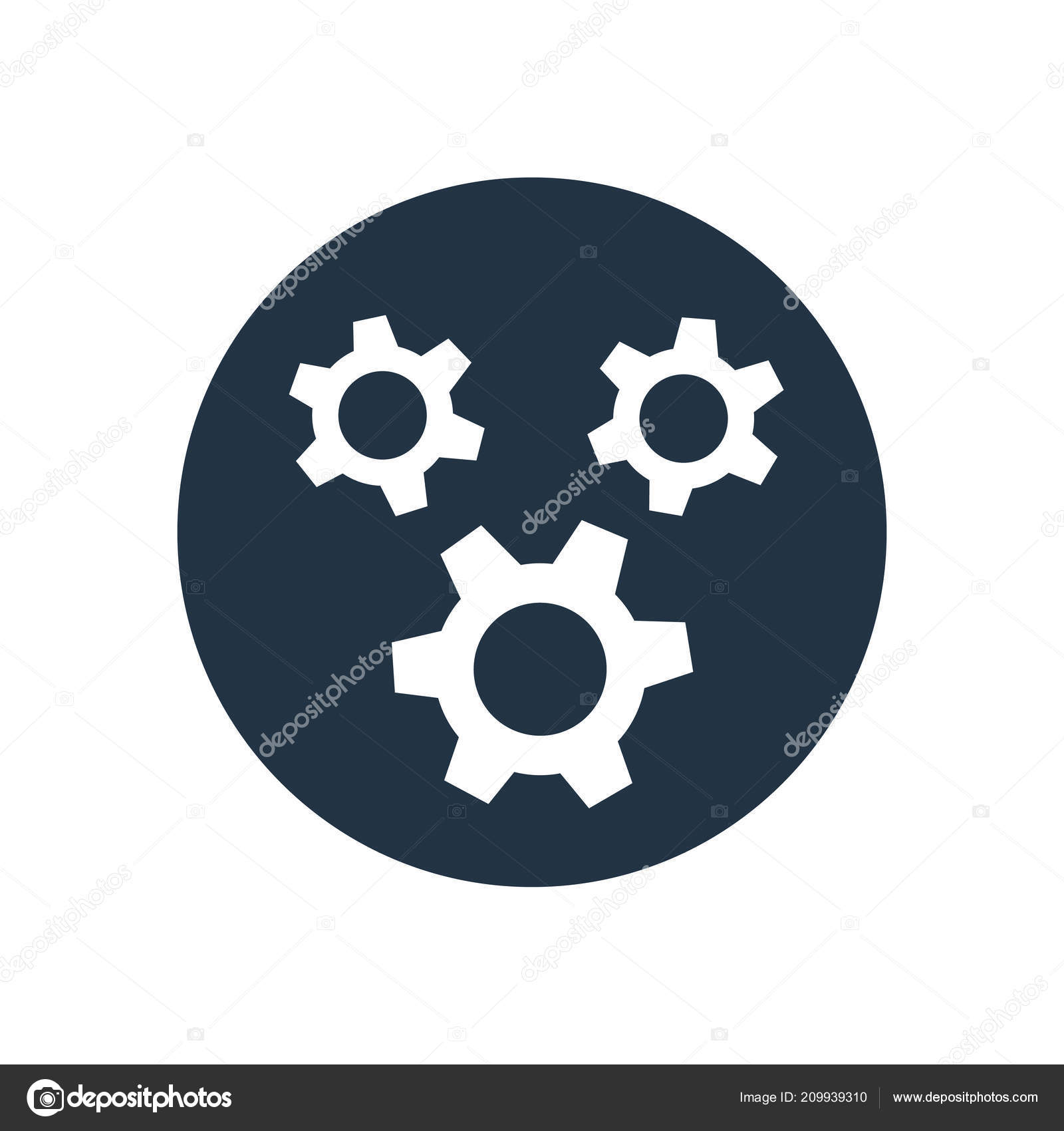 Settings Icon Vector Isolated White Background Settings Transparent ...