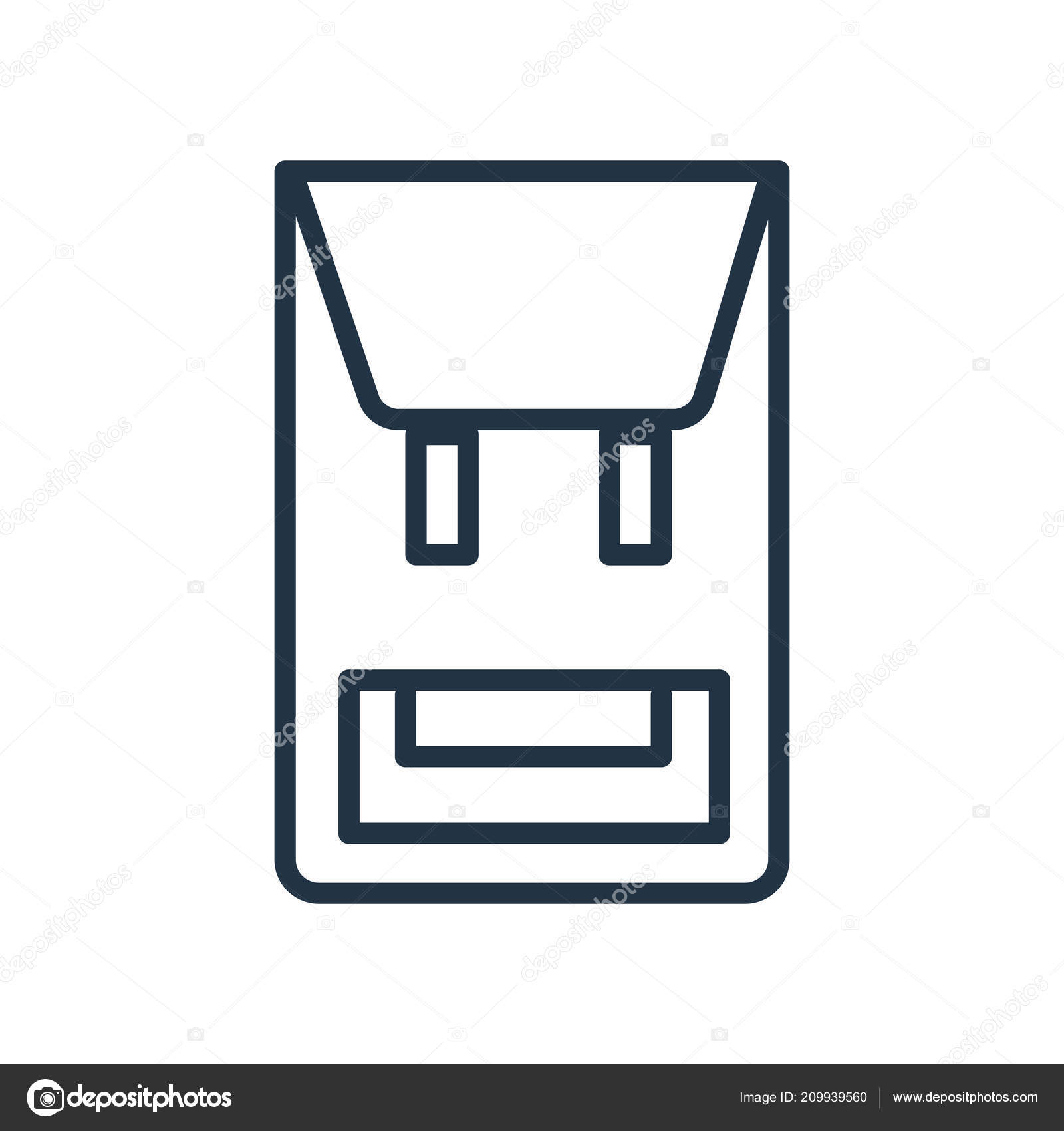 Bag Icon Vector Isolated White Background Bag Transparent Sign Stock ...