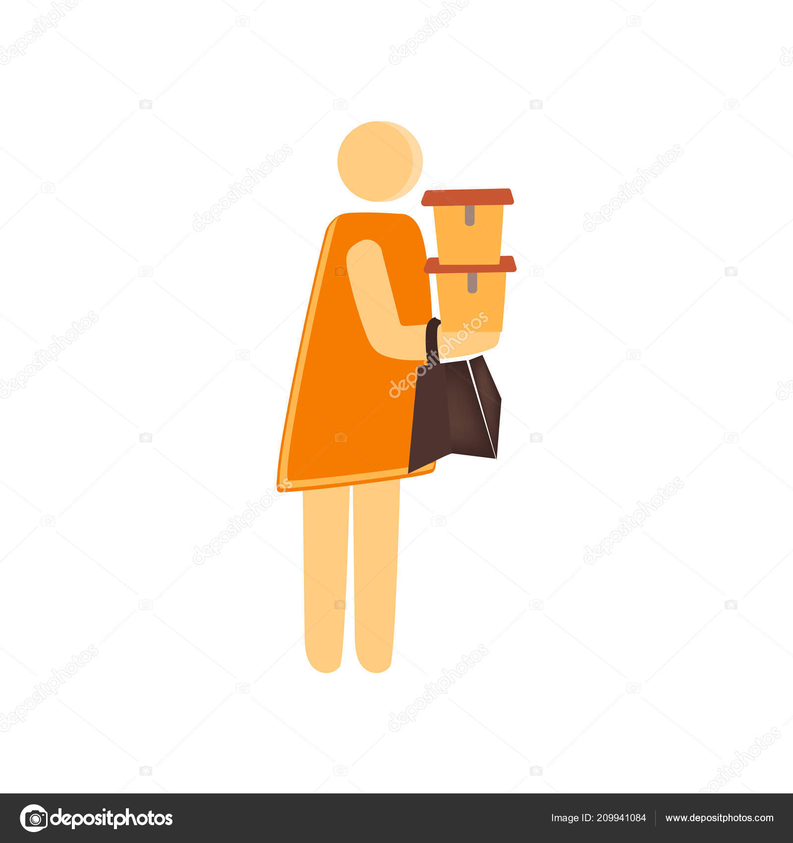 Shopper Icon Vector Isolated White Background Your Web Mobile App Stock ...