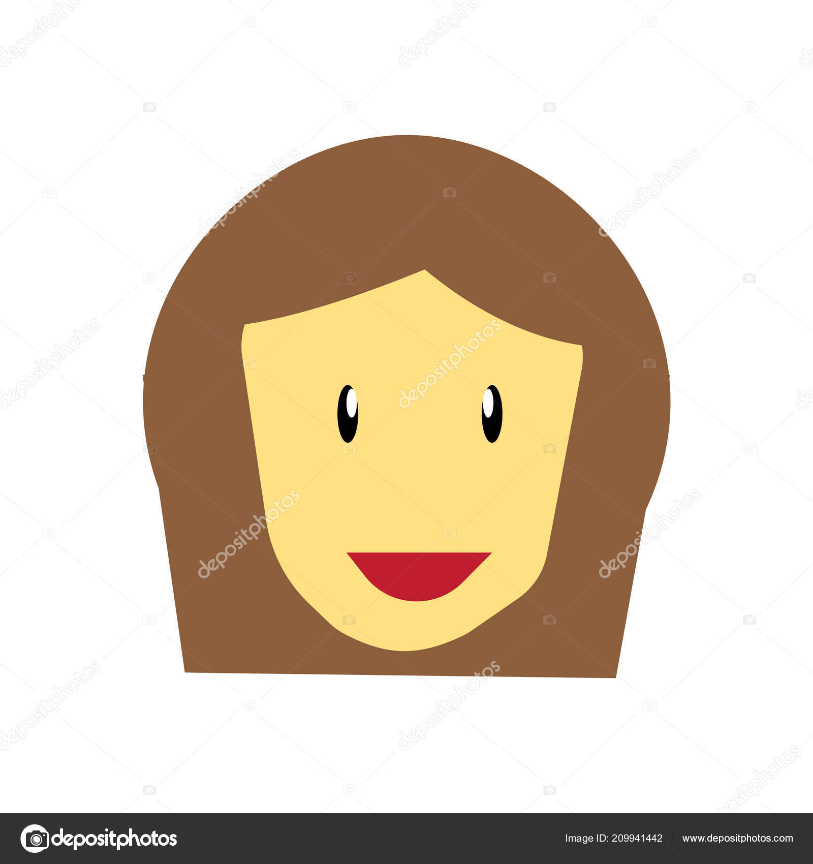 Girl Icon Vector Isolated White Background Your Web Mobile App Stock ...