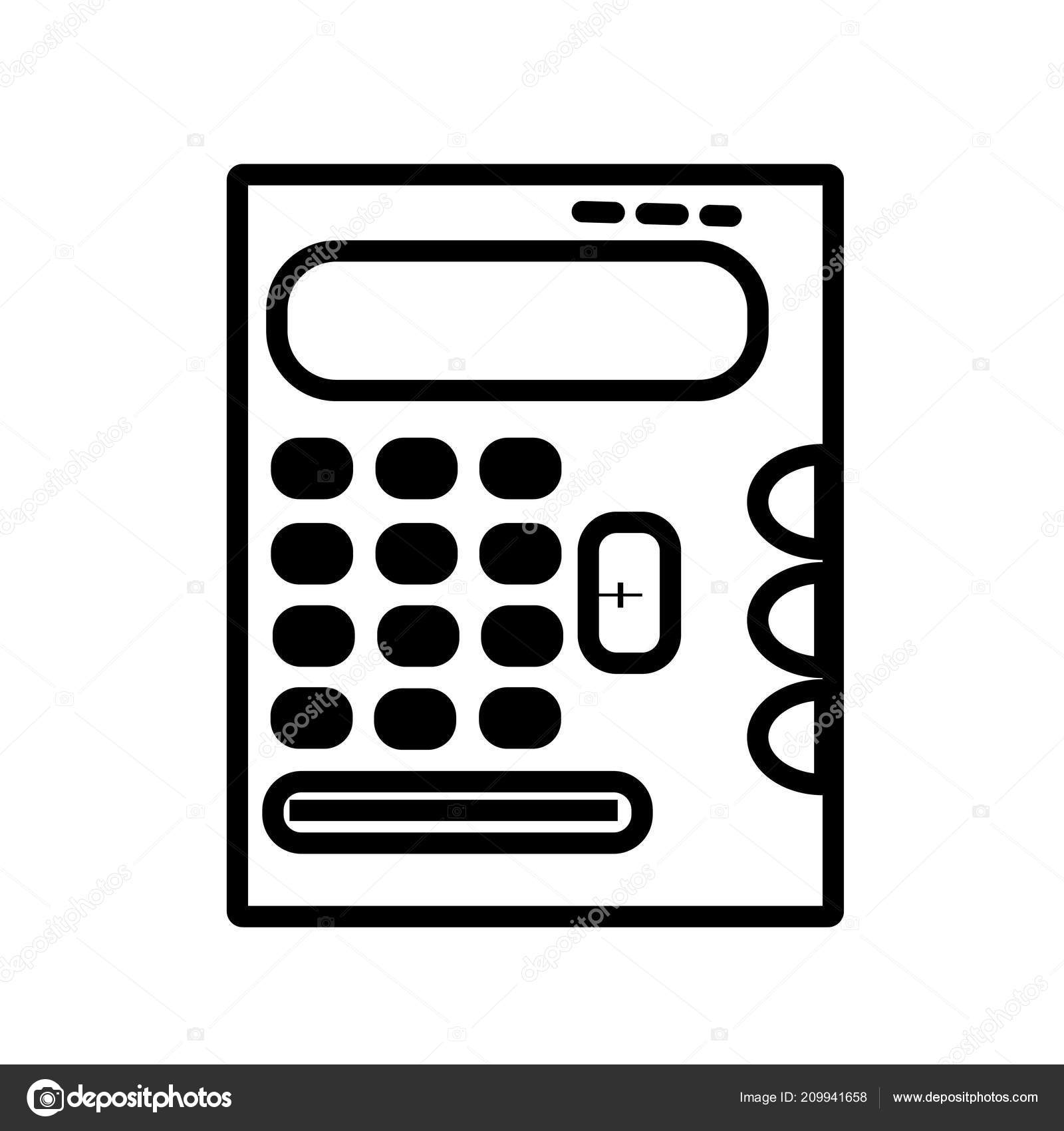 Basic Calculator Icon Vector Isolated White Background Your Web Mobile ...