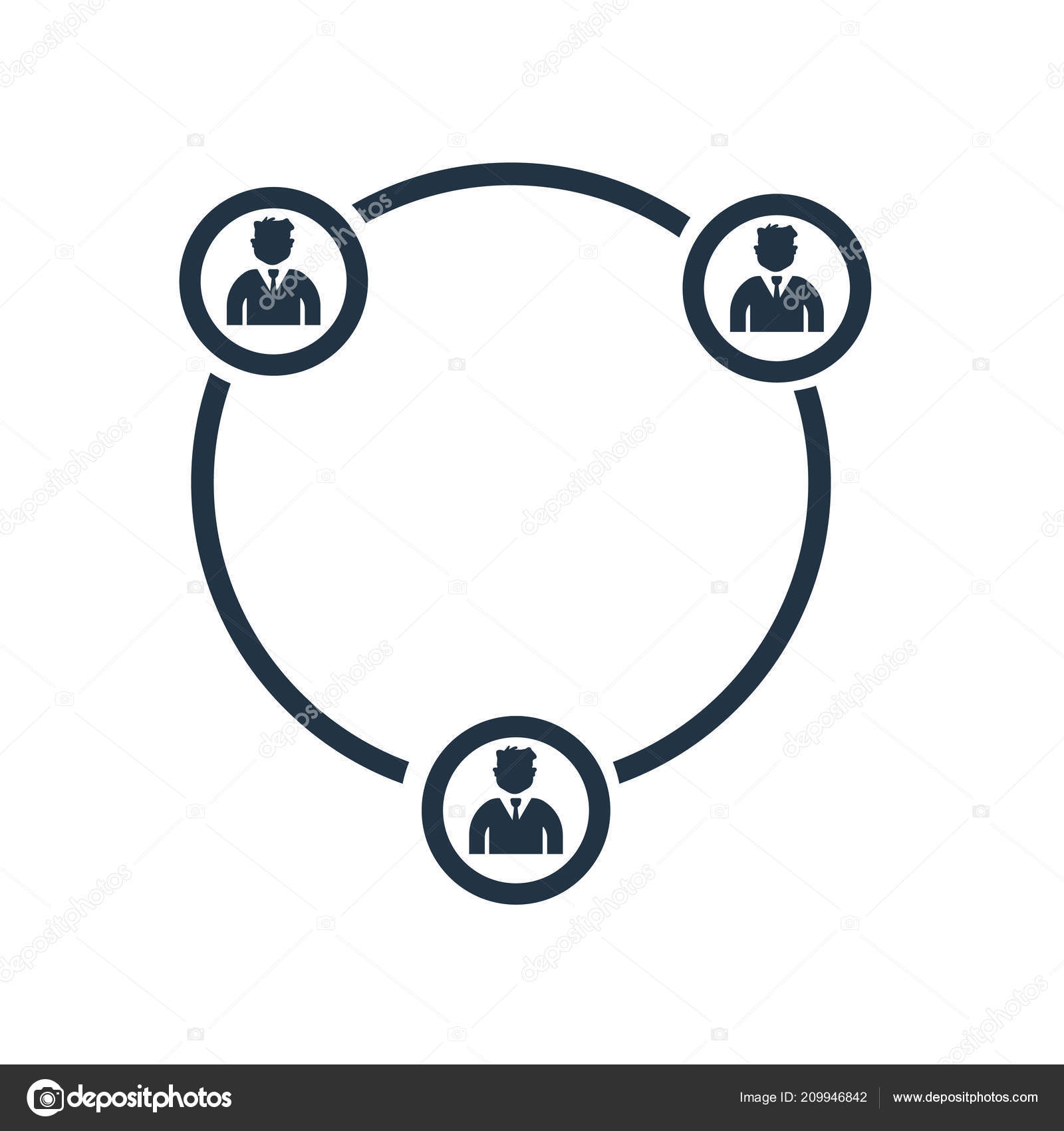 Collaboration Icon Vector Isolated White Background Collaboration ...