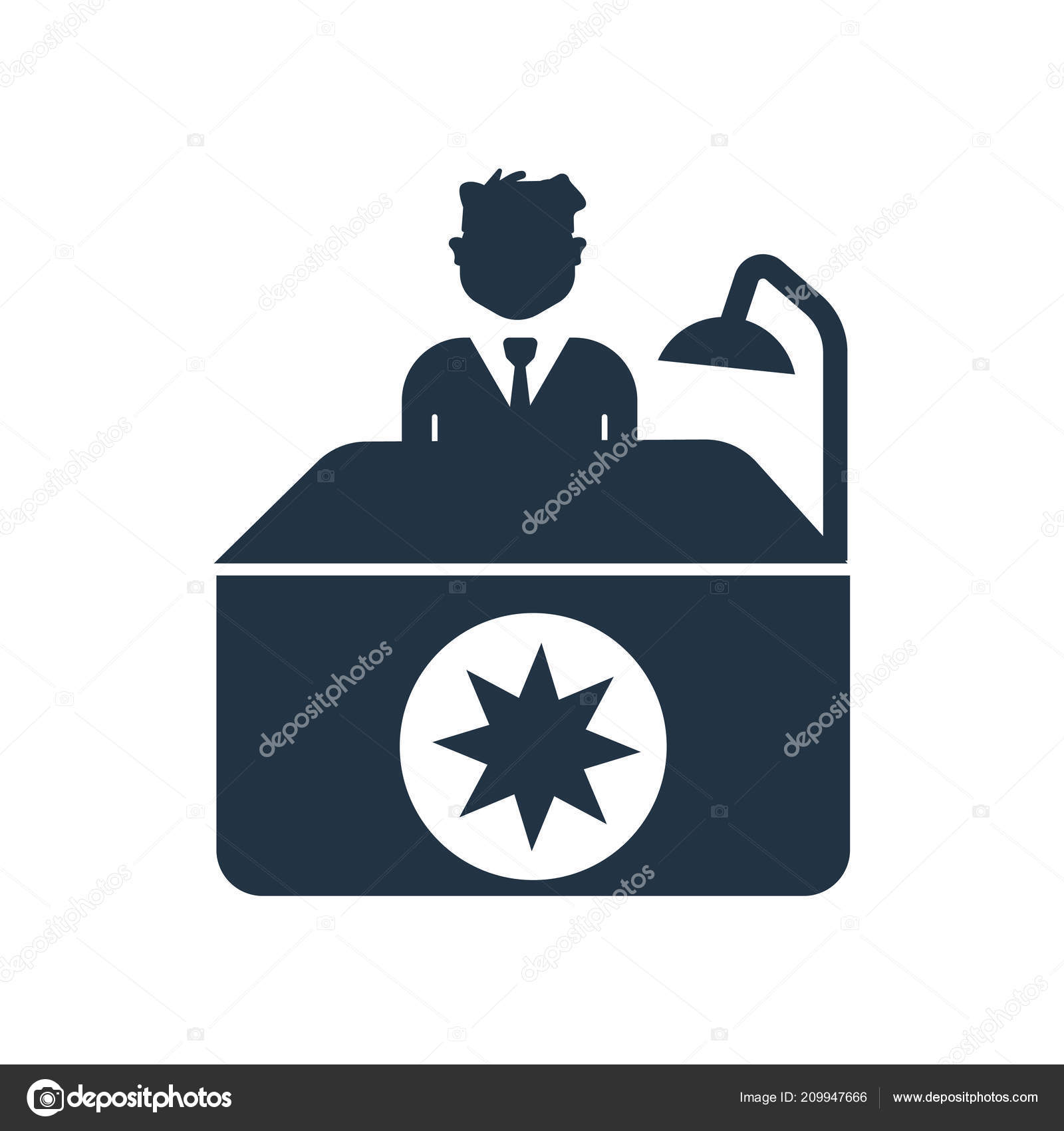 Boss Icon Vector Isolated White Background Boss Transparent Sign Stock ...