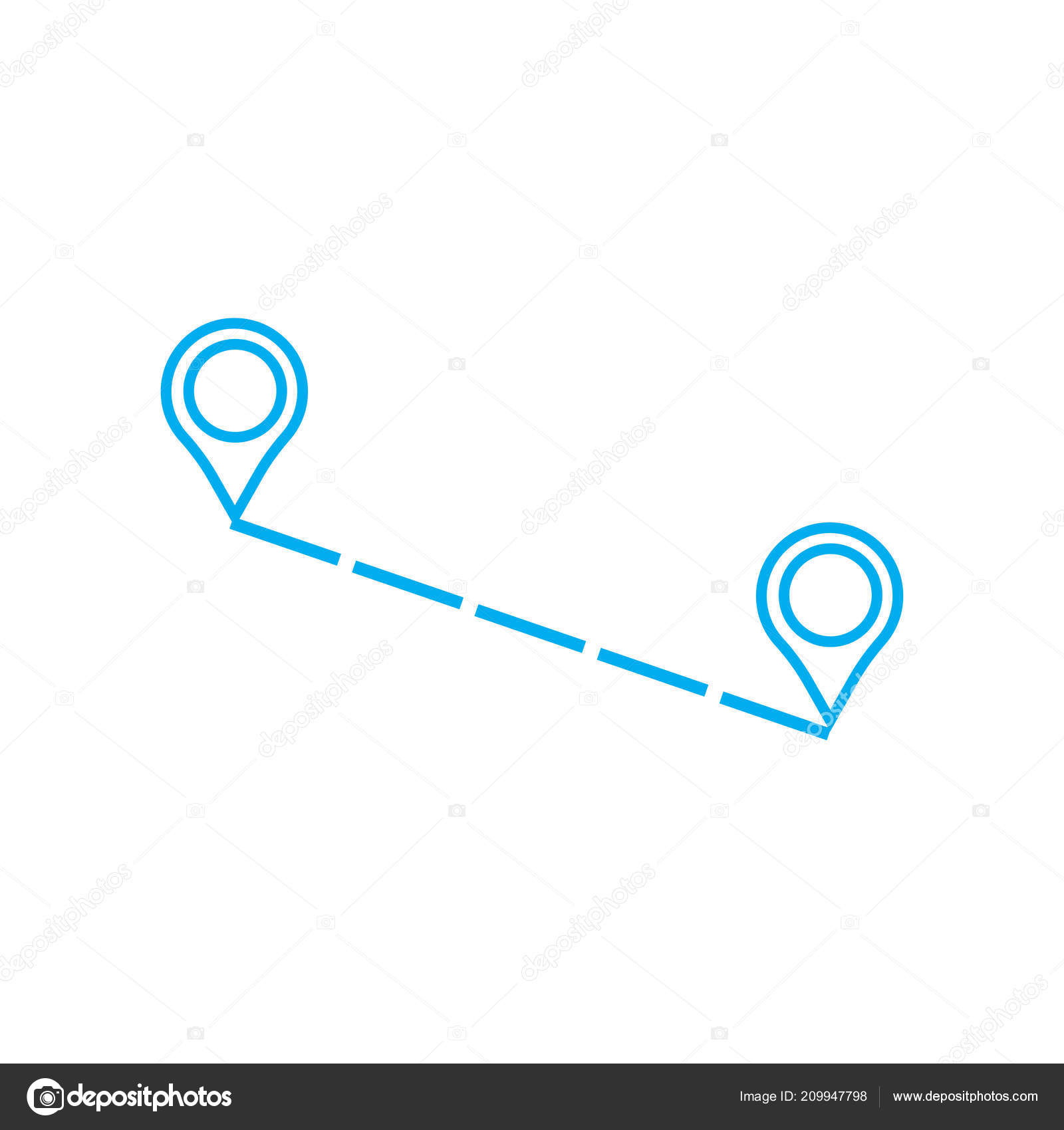 Route Icon Vector Isolated White Background Your Web Mobile App Stock ...