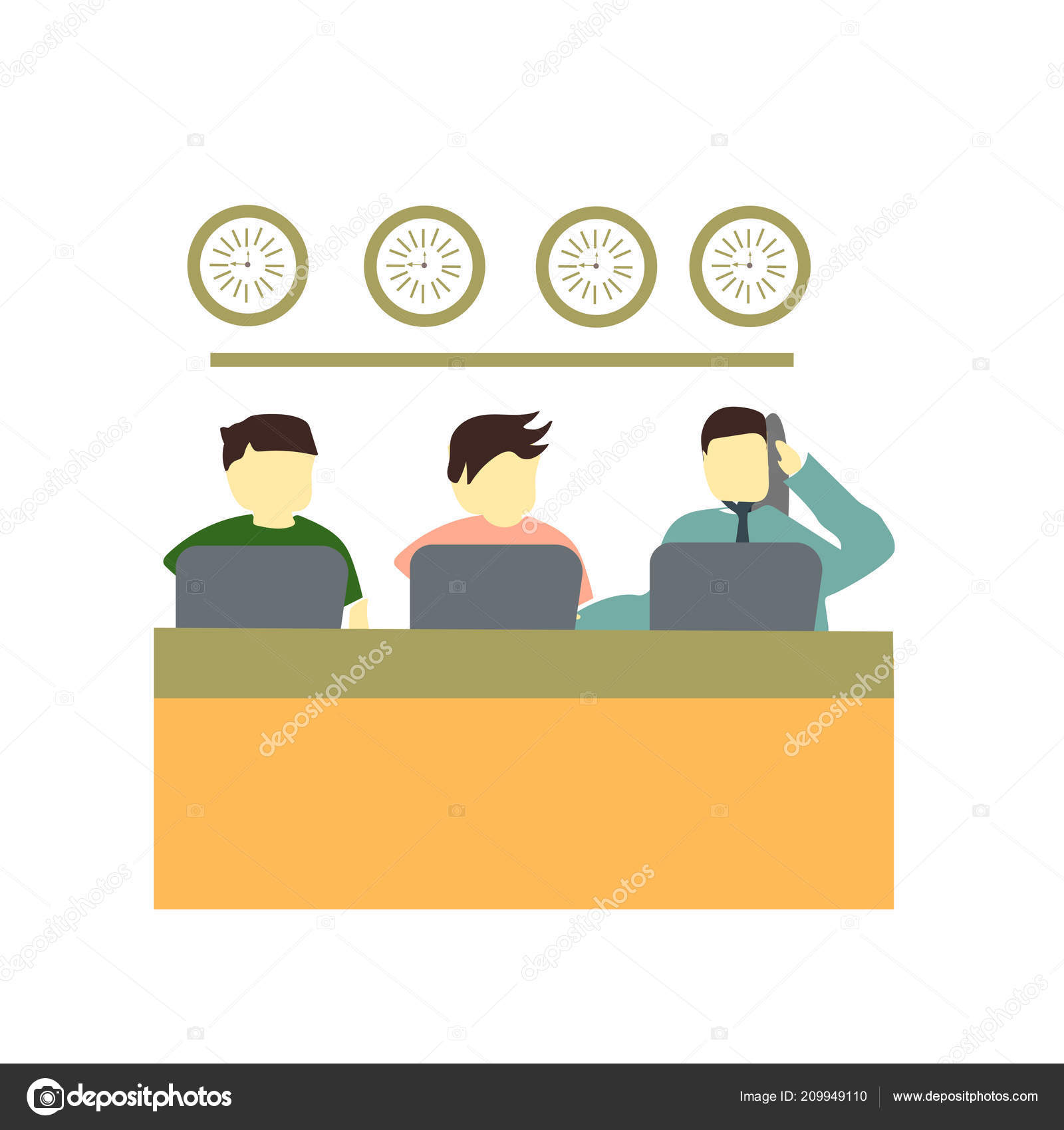 People Working Vector Vector Isolated White Background Your Web Mobile ...
