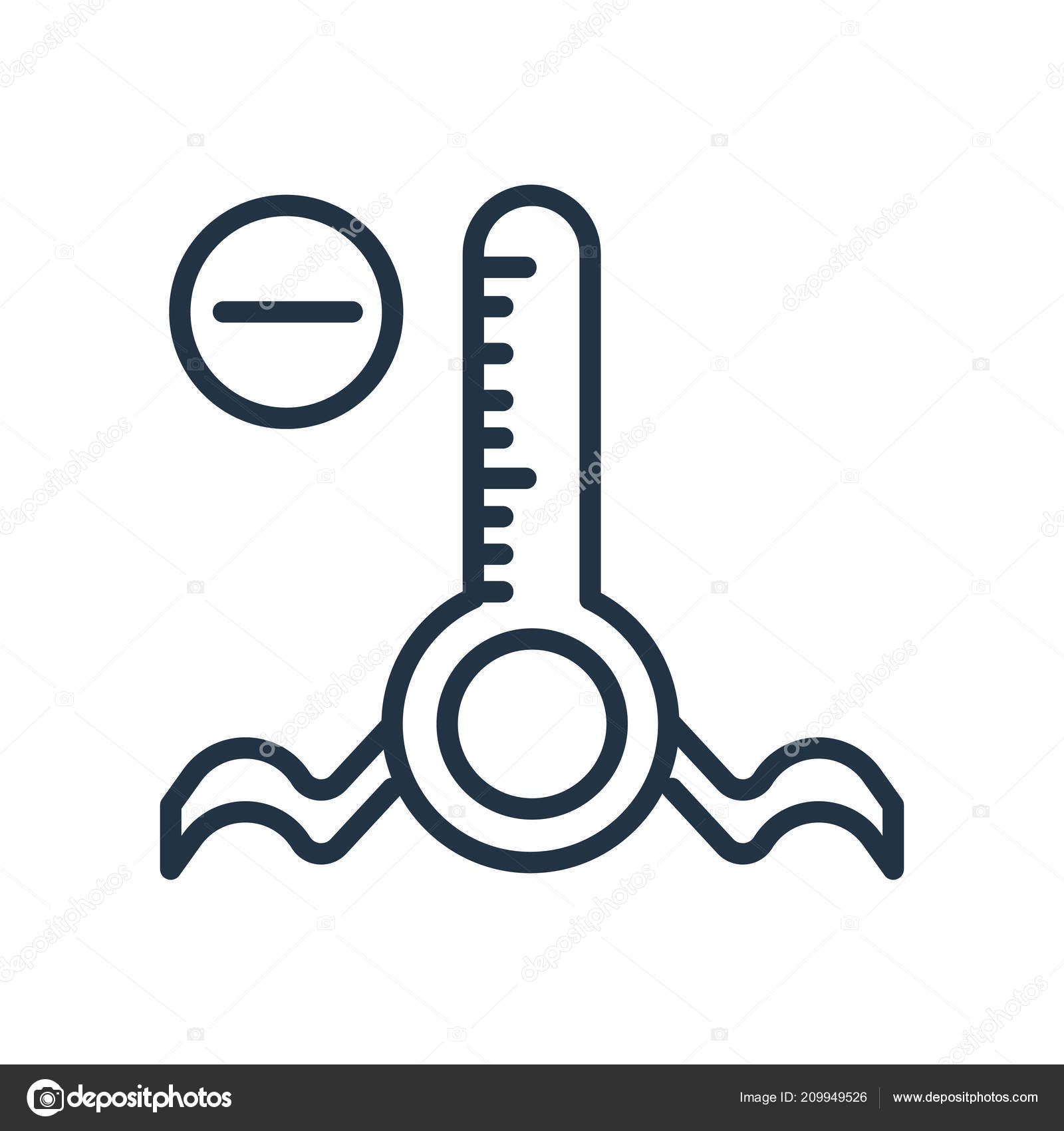 Temperature Icon Vector Isolated White Background Temperature ...
