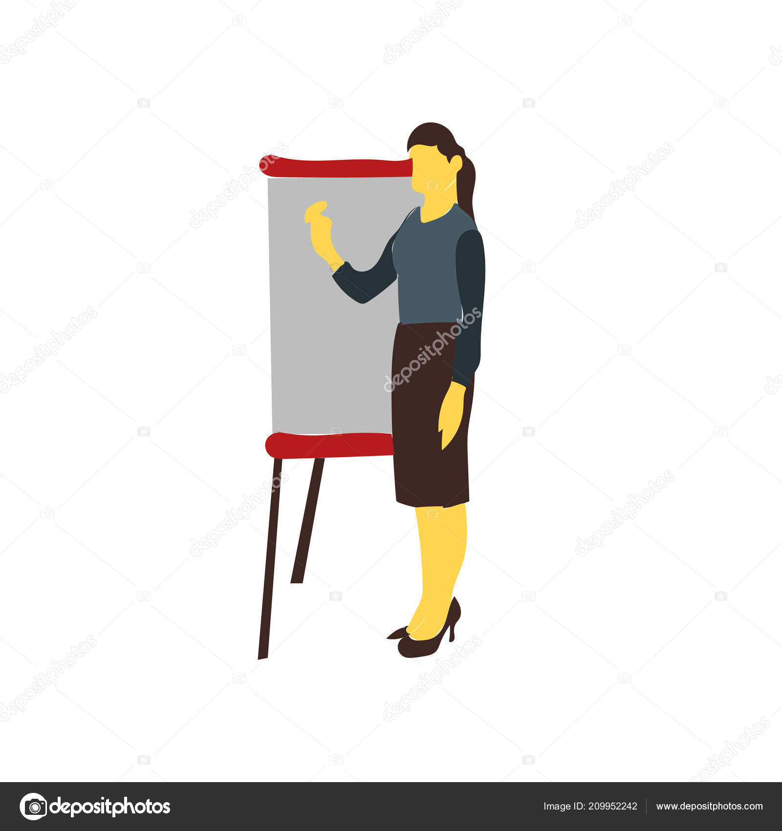 Presentation Icon Vector Isolated White Background Presentation ...