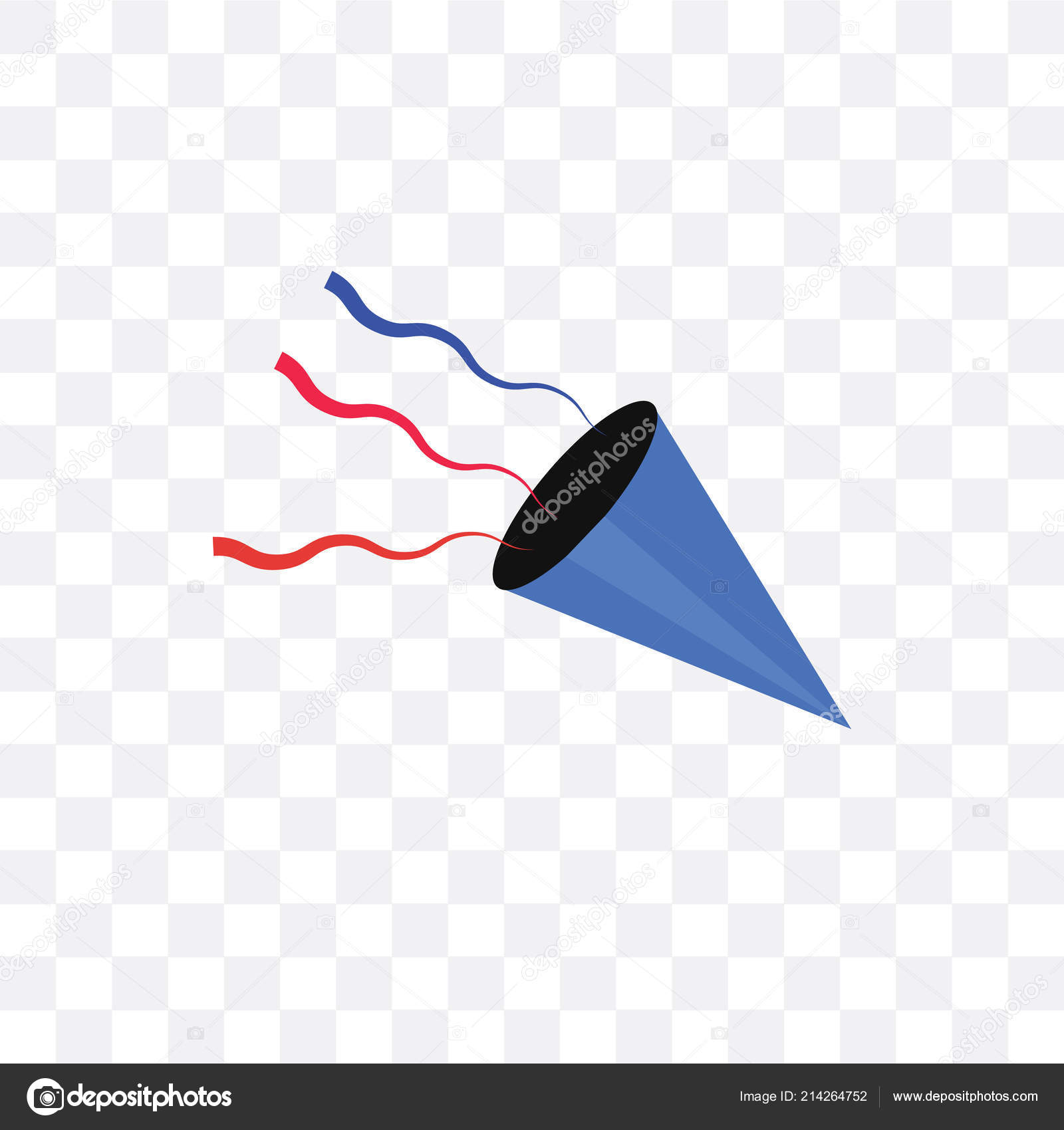 Confetti vector icon isolated on transparent background, Confett Stock ...