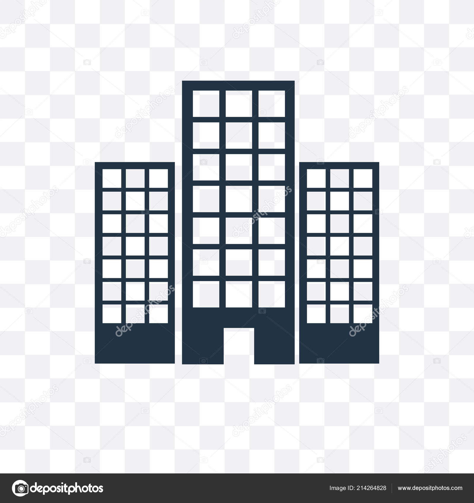 Office block vector icon isolated on transparent background, Off Stock ...