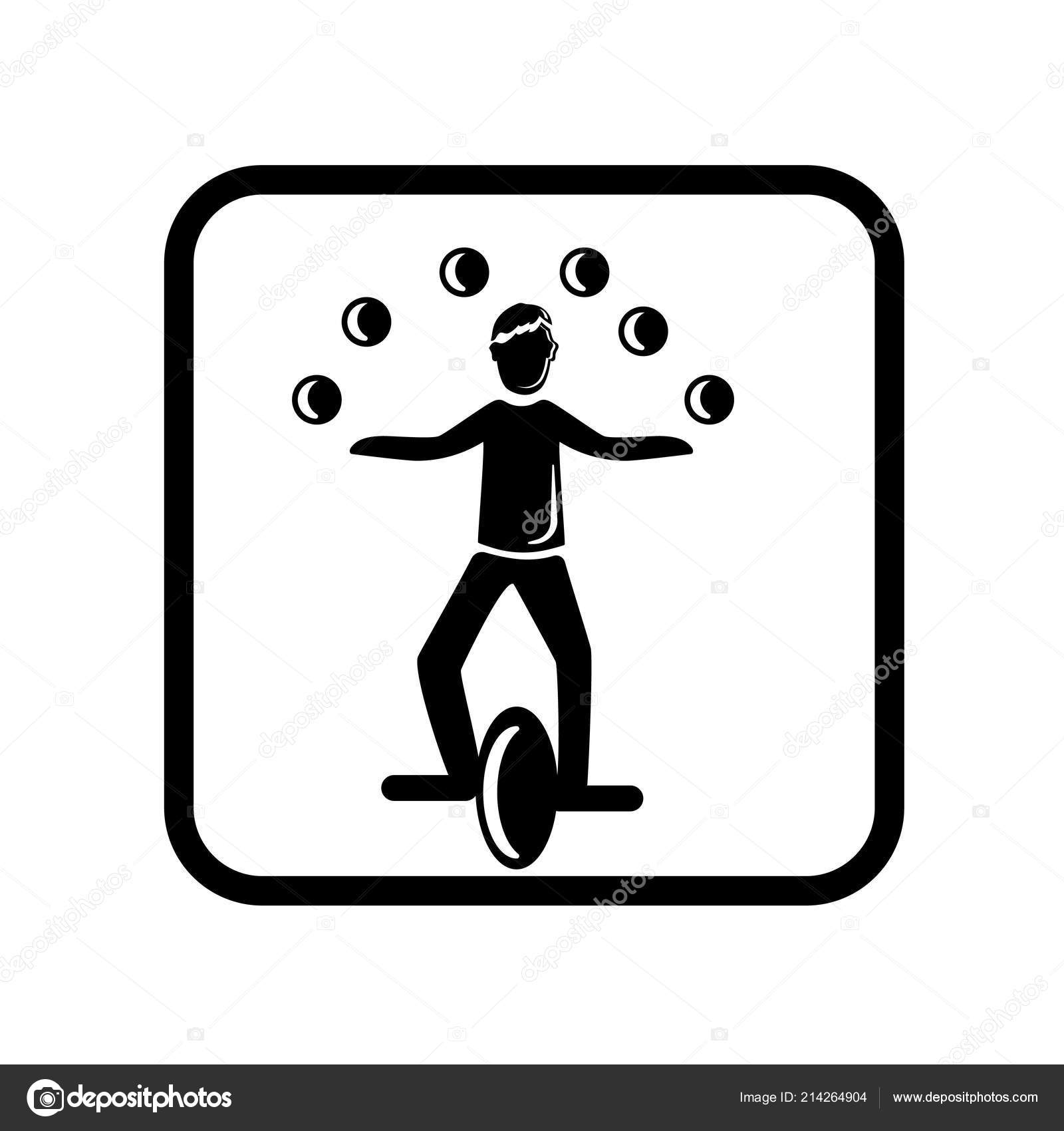 Juggler icon vector isolated on white background, Juggler sign , Stock ...