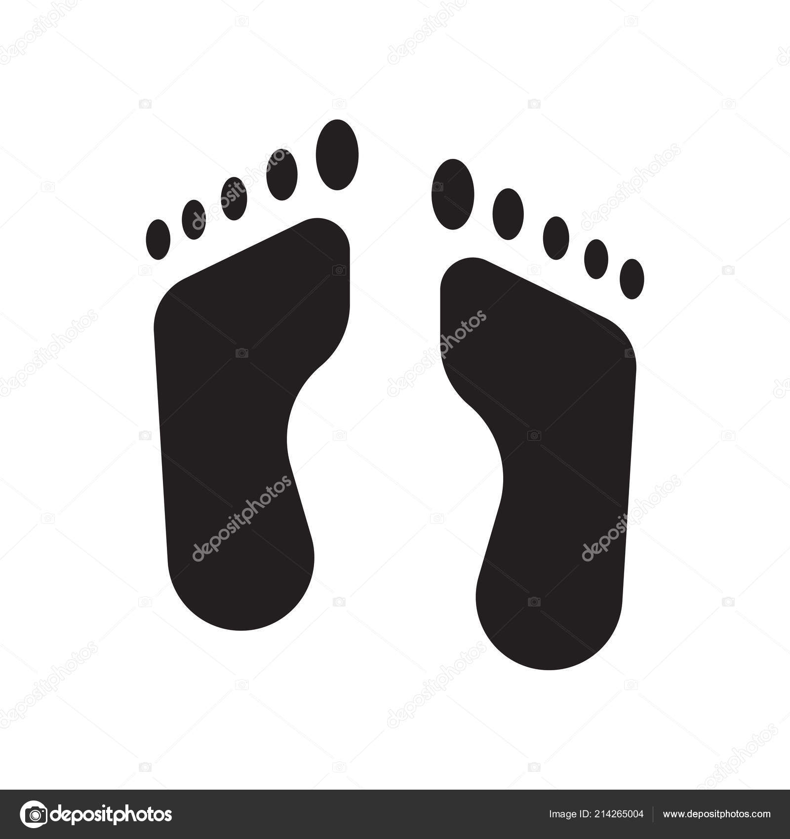 Footprint icon vector isolated on white background, Footprint si Stock ...